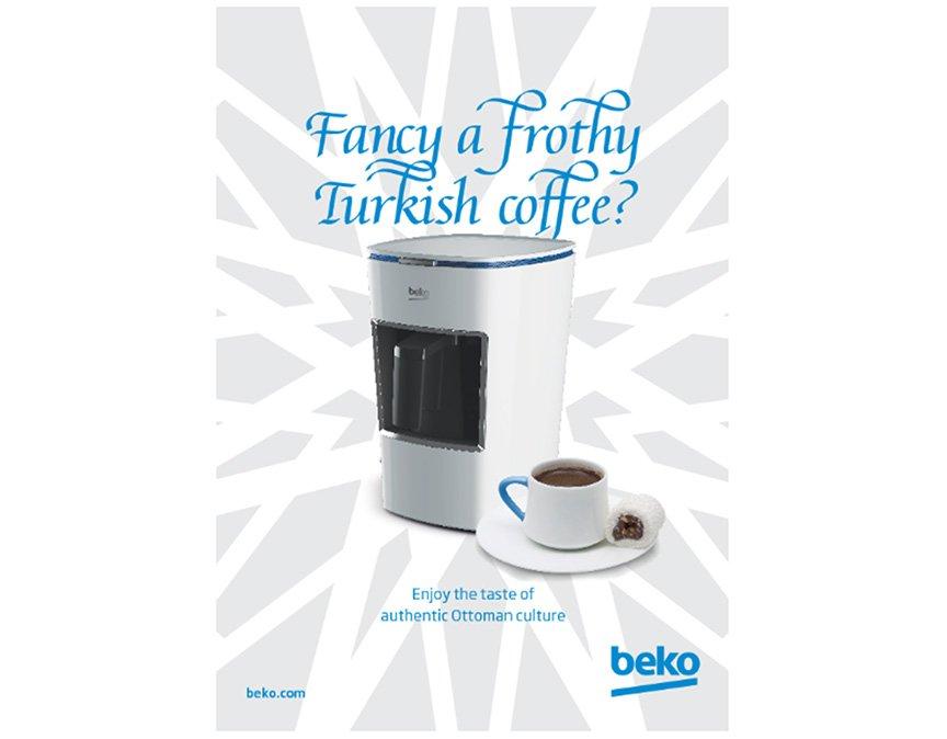 Beko Turkish Coffee Maker, Single Deck, 220V, White - eXtra Bahrain