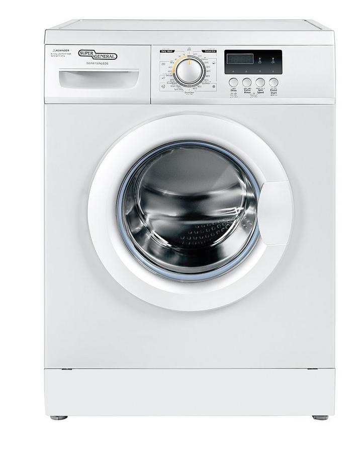Super General 6 Kg Front Load Washing Machine 1000 RPM White eXtra Oman