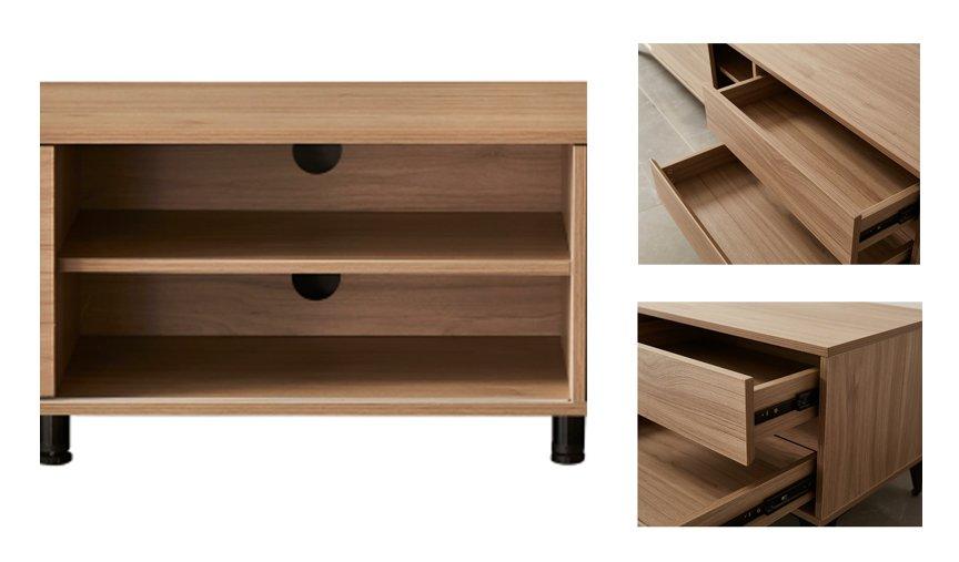 HOMEZ, TV Table, 1.8 M ,186x45.4x13 ,Walnut - eXtra Saudi