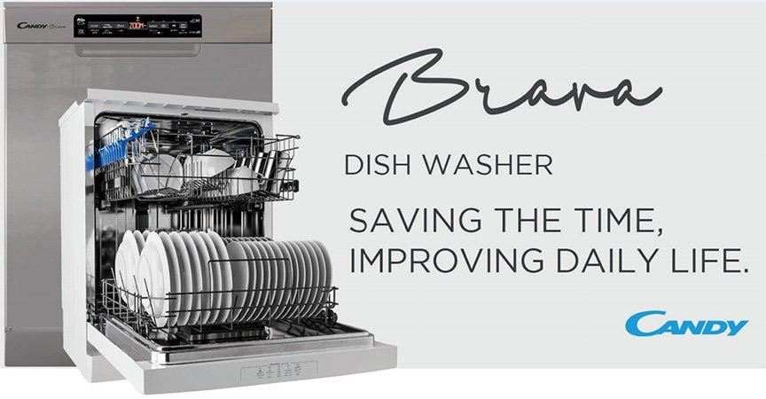 Candy Dishwasher, 13 Place Settings, Wi-Fi Bluetooth, White - Sawab ...