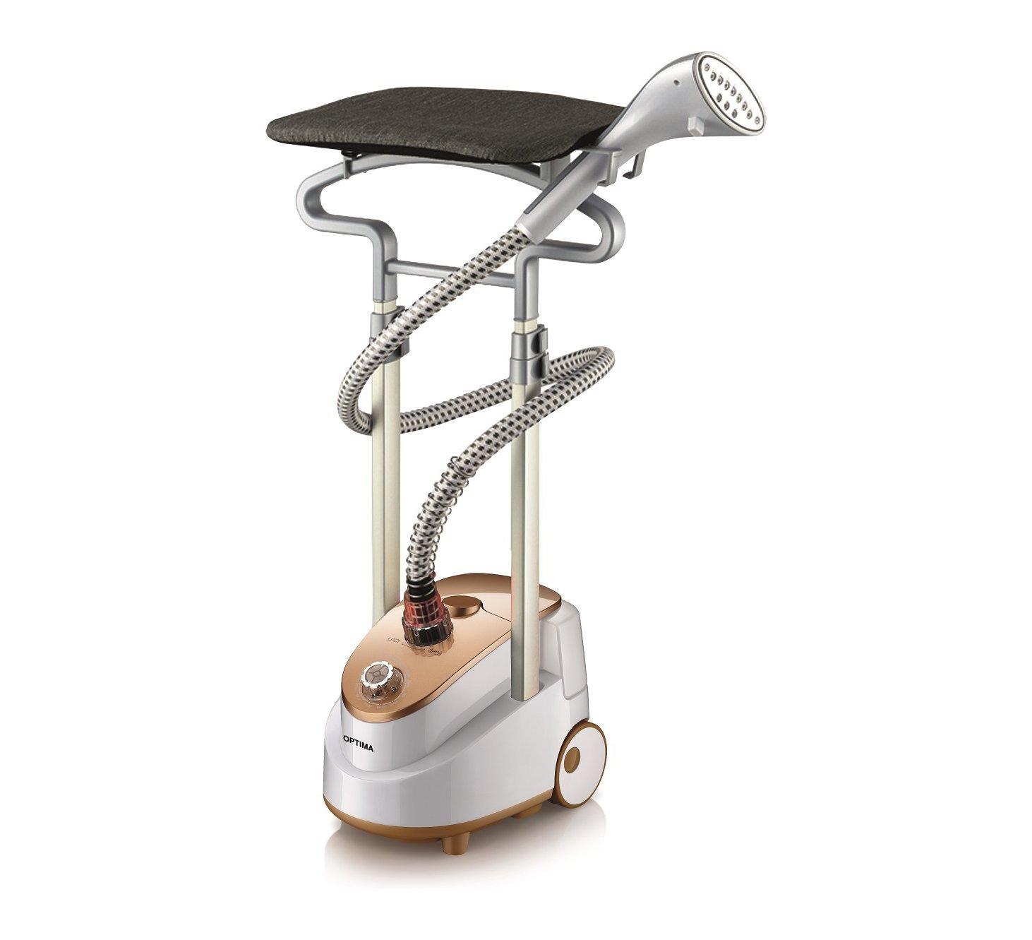 Optima 1.6L Fabric Steamer 1Bar 1950W Gold/White - eXtra Bahrain