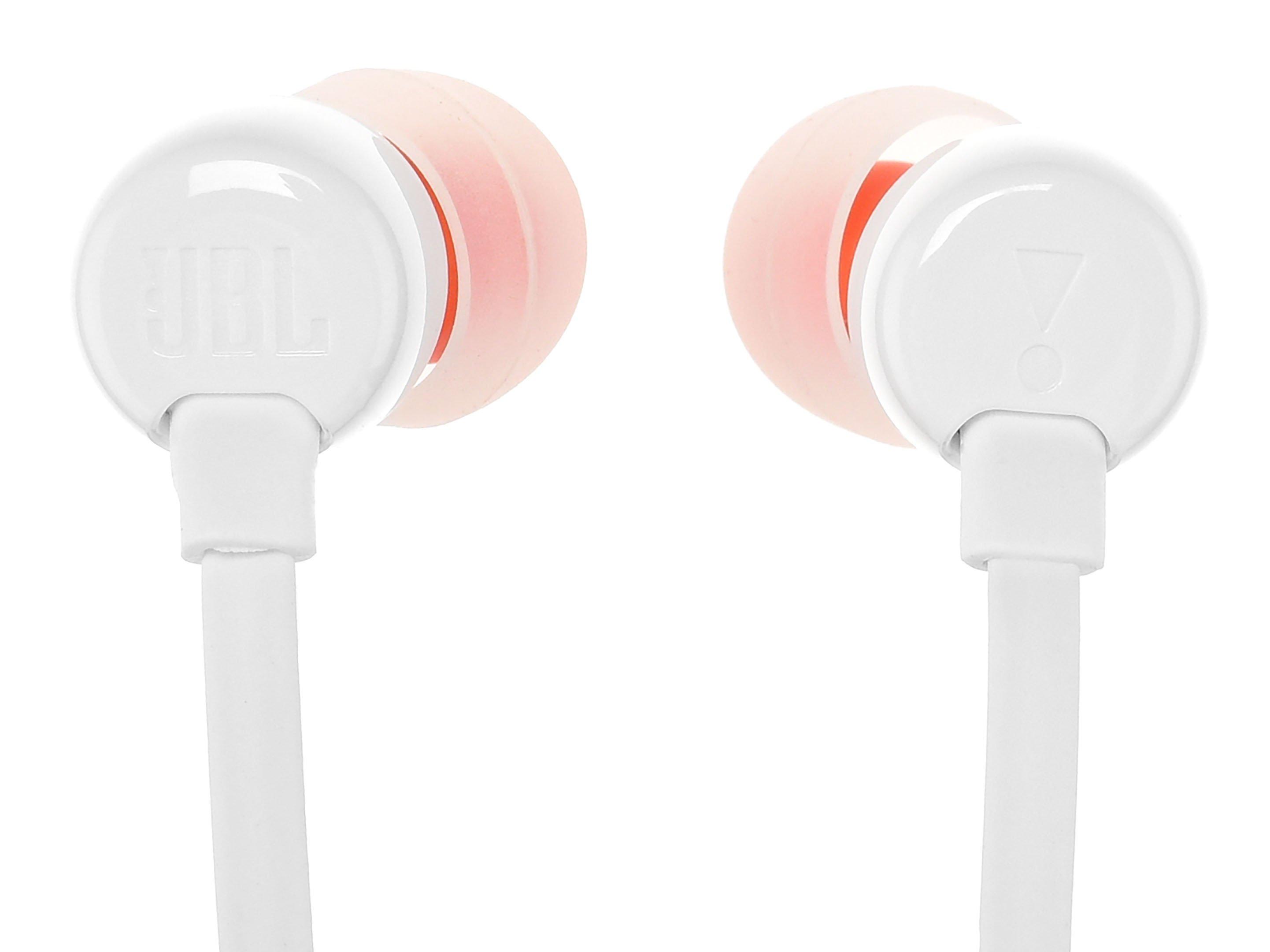 JBL In Ear Headphones PureBass Sound, 1-button remote with microphone ...