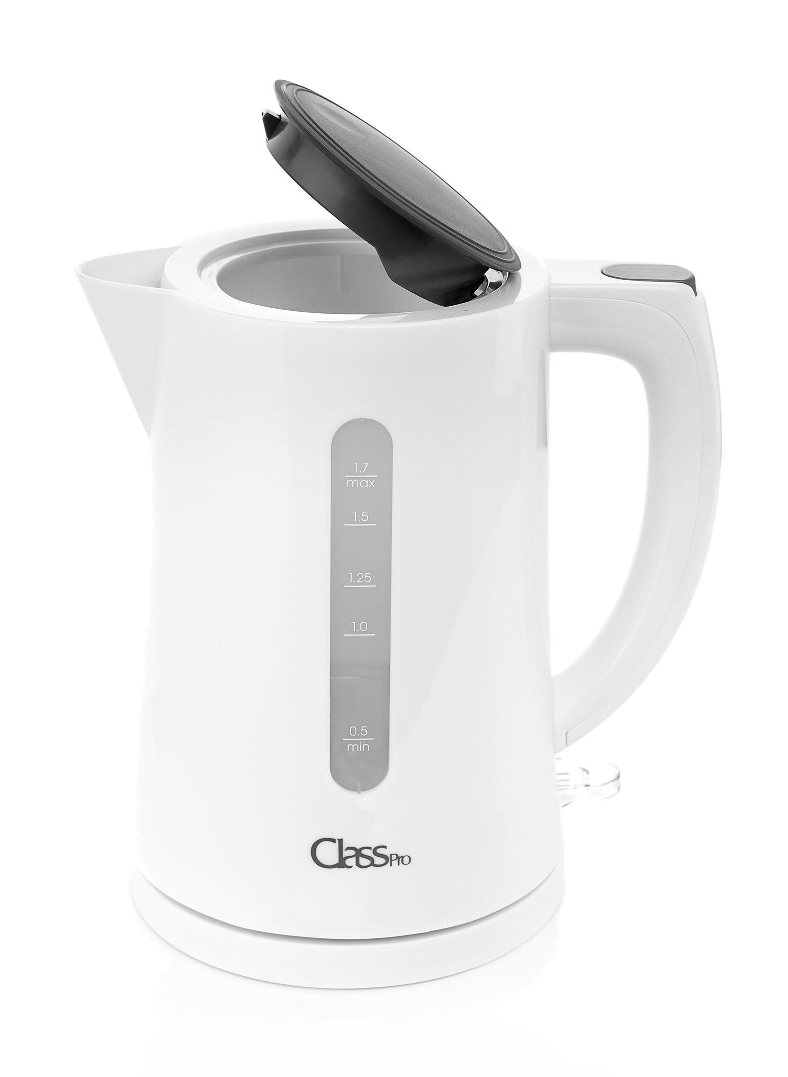 ClassPro Plastic Electric Kettle 1.7L, fast and easy boiling with Strix ...
