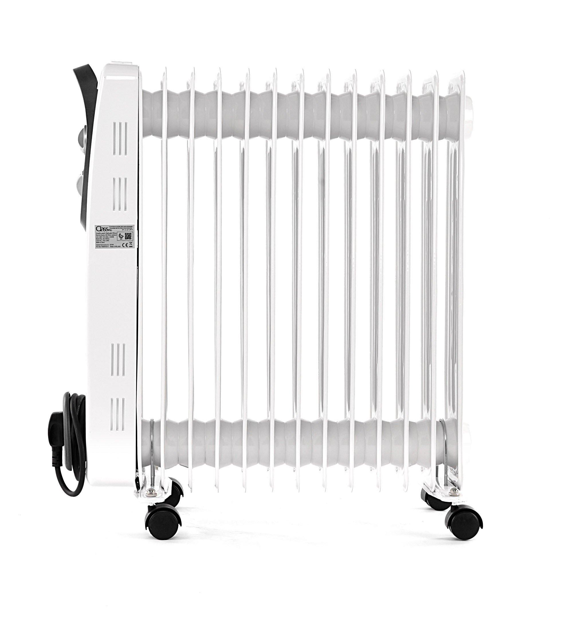 Class Pro Oil-Filled Radiator, 13 Fins, 2500W, White price in Saudi ...