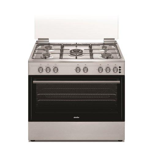 Simfer 90x60cm Gas Cooking Range Full Safety Stainless Steel - eXtra ...