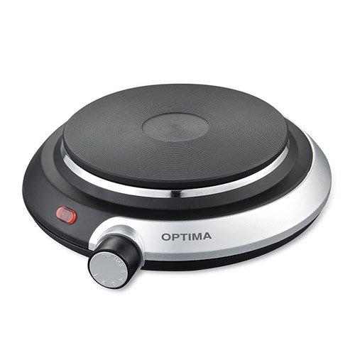 Optima Single Electric Hot Plate 1500W Black/Silver - eXtra Bahrain