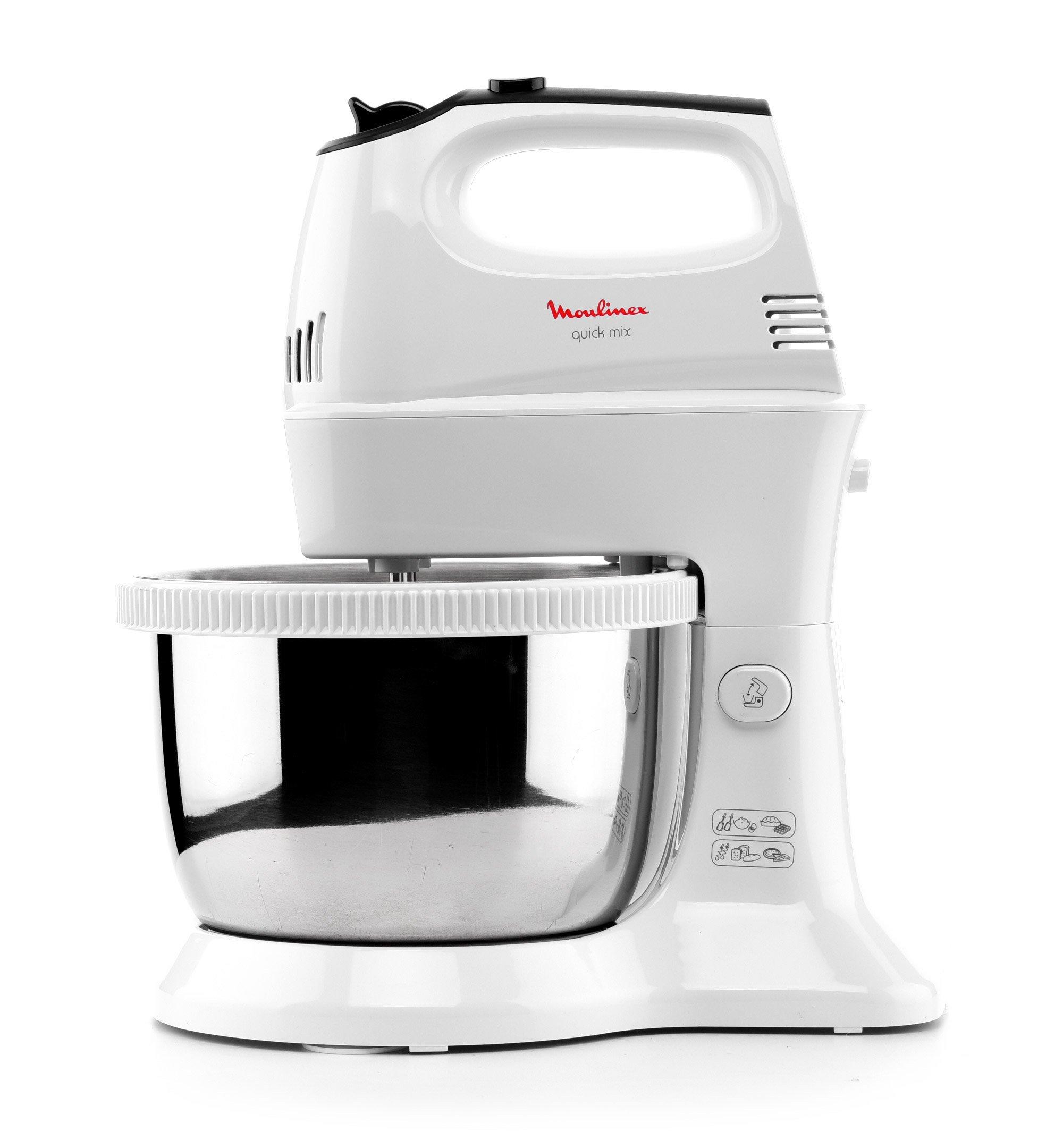 Moulinex Hand Mixer Quick Mix SS, 300W, 3.5Ltr, Speed 5+Turbo, White ...