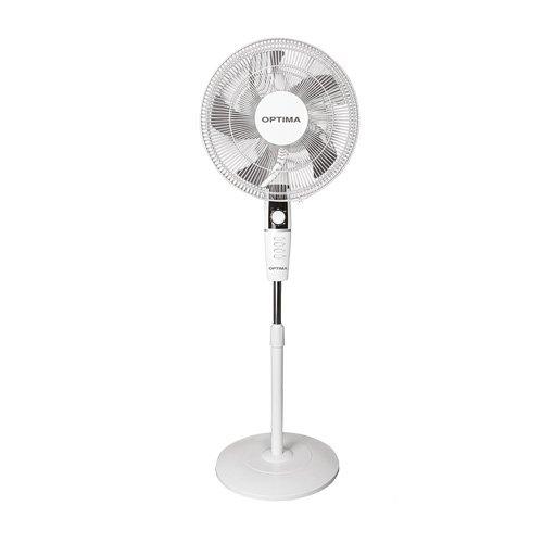 Optima 16-Inch Electric Stand Fan 60W White - eXtra Bahrain