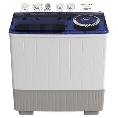 Sharp Washing Machine, 12 kg Twin Tub, Plastic Body, White - eXtra Bahrain
