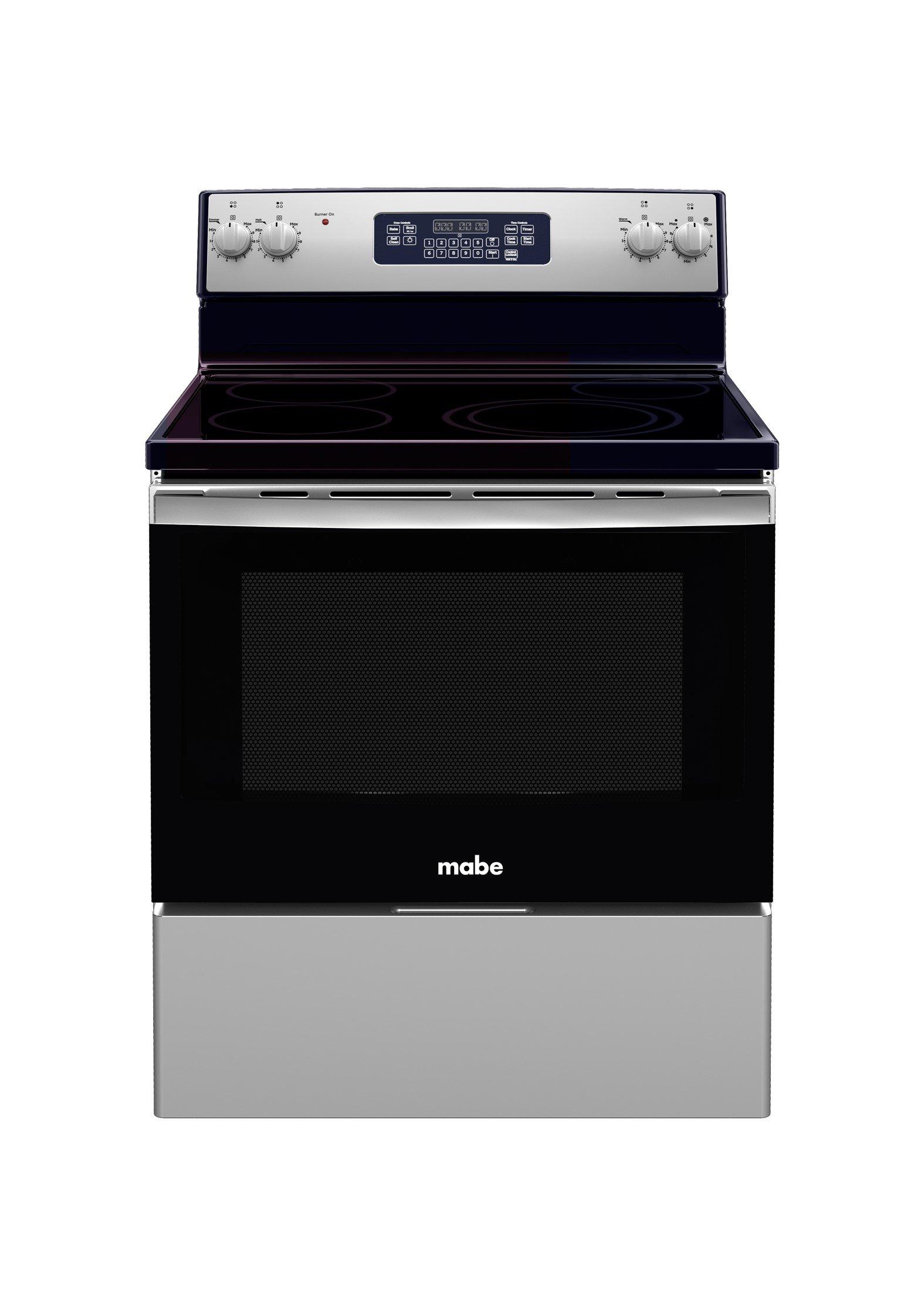 Mabe Electric Ceramic Cooking Range, 4 Radiant Burners,Black with ...