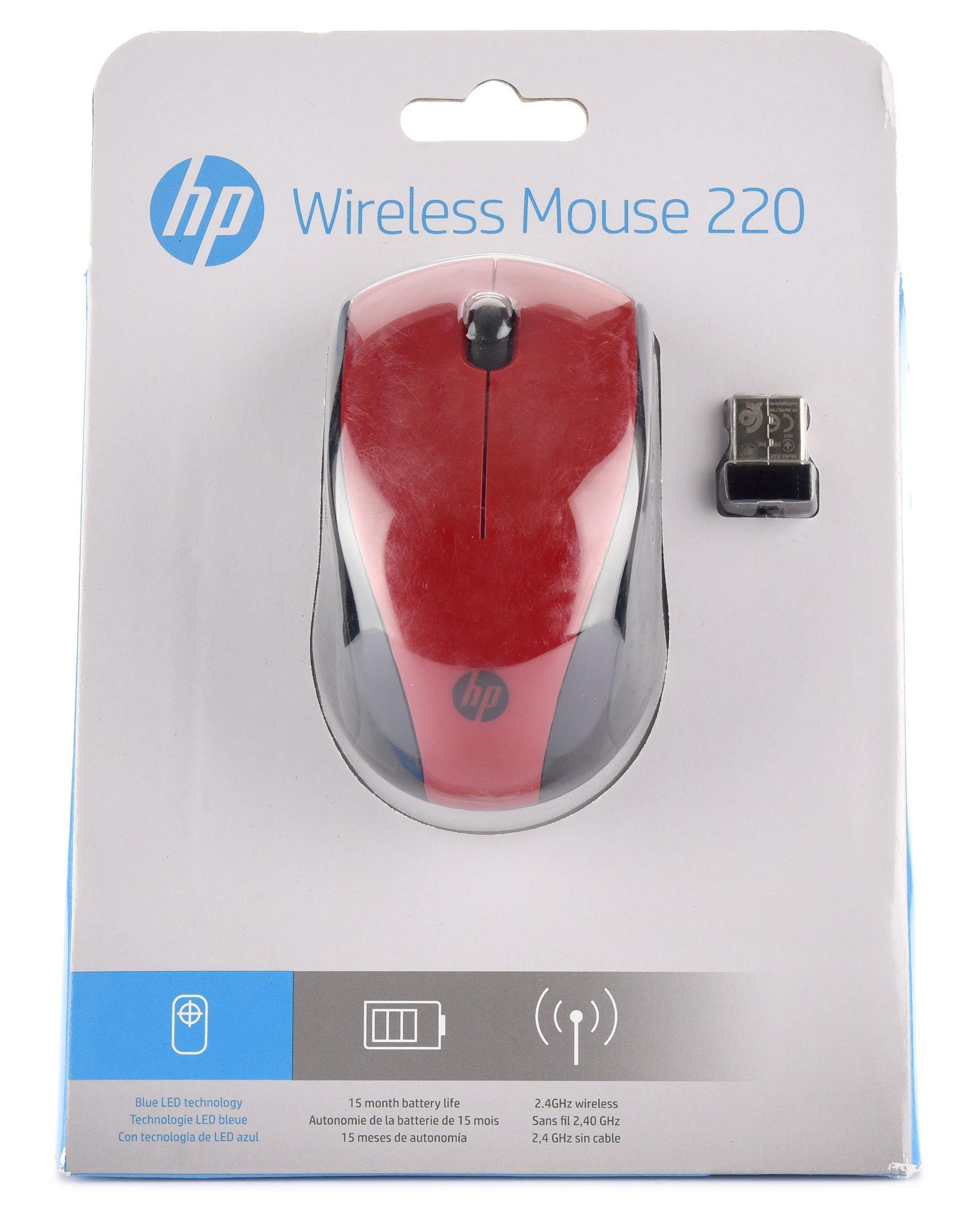 HP Wireless Mouse 220 Sunset Red - eXtra Bahrain