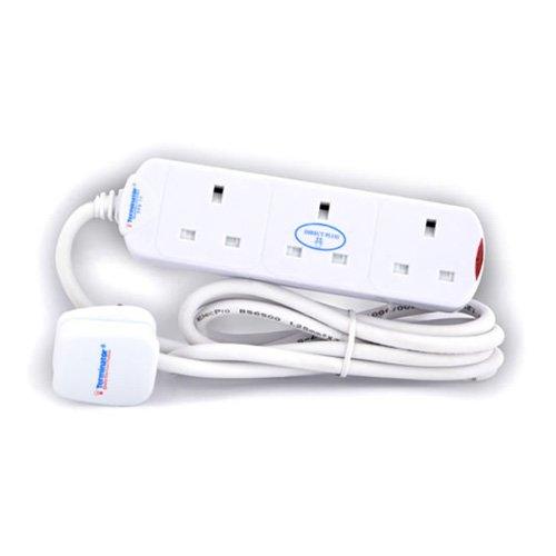 Terminator Extension Cord 3 Way 5 Meter, G-MARK, White - eXtra Oman