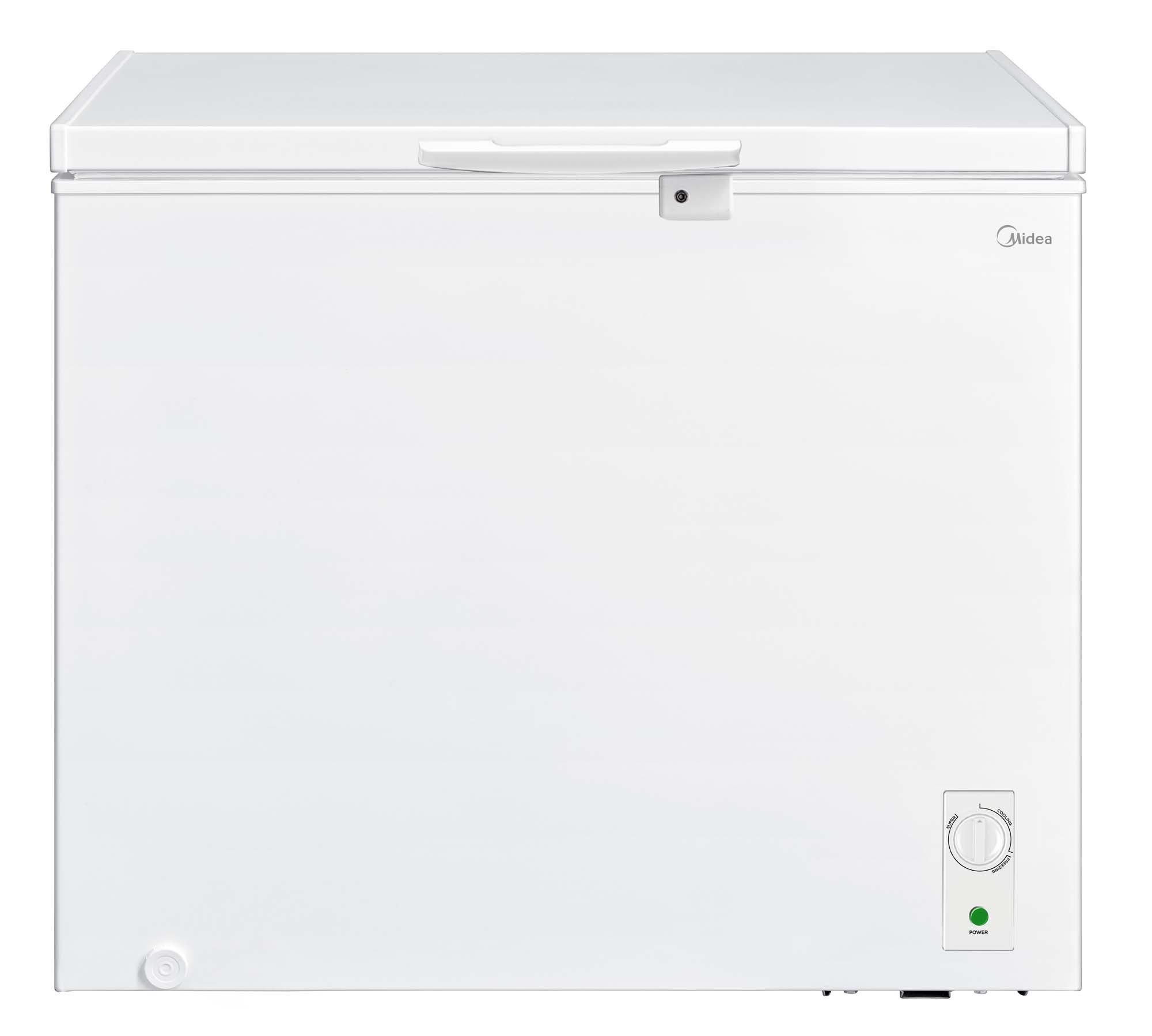 Midea Chest Freezer 7 Cu.Ft/198 L,With Lock, Key And Handle, White - eXtra