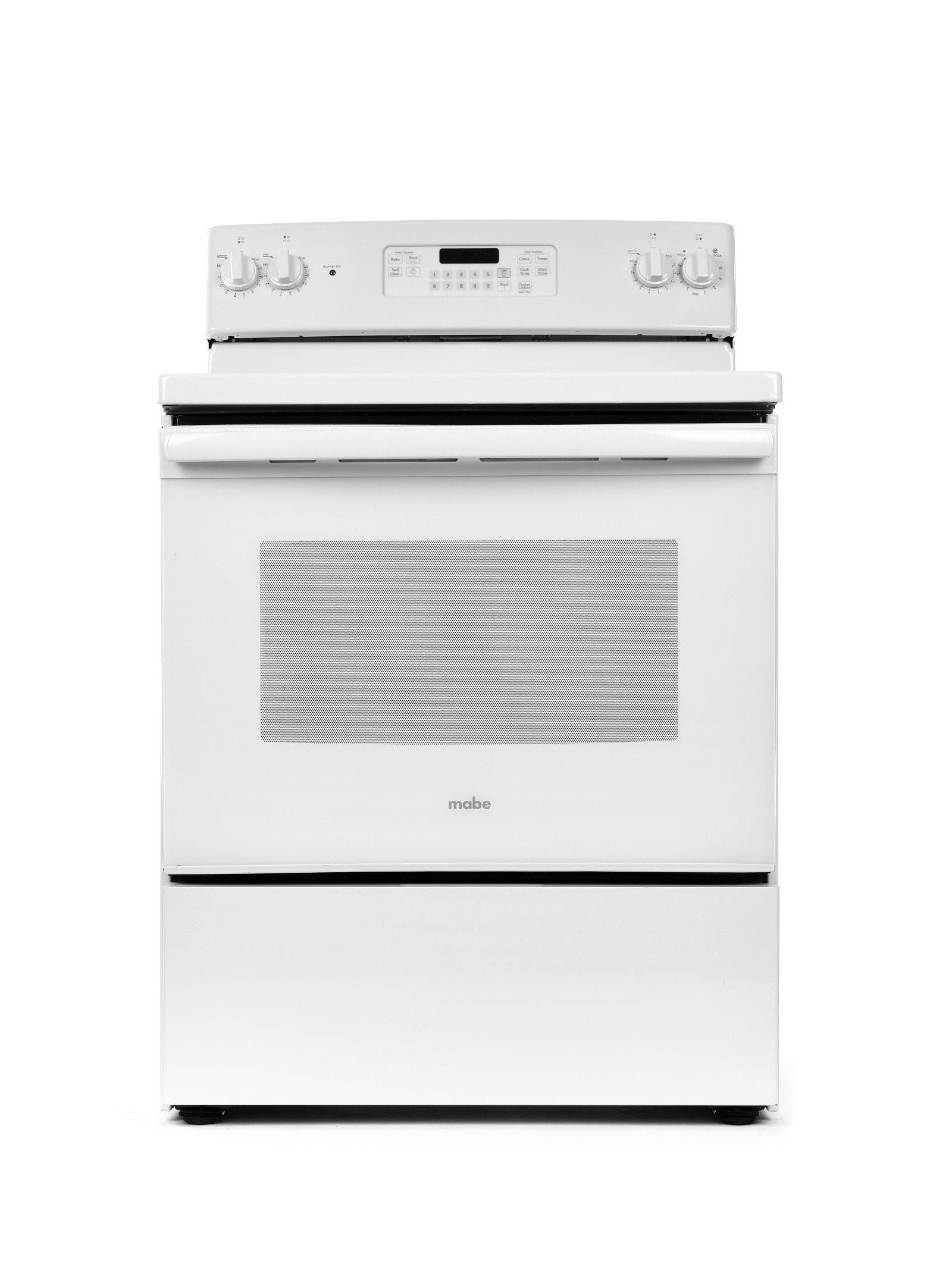 Mabe Electric Ceramic Cooking Range, 4 Radiant Burners, White - eXtra