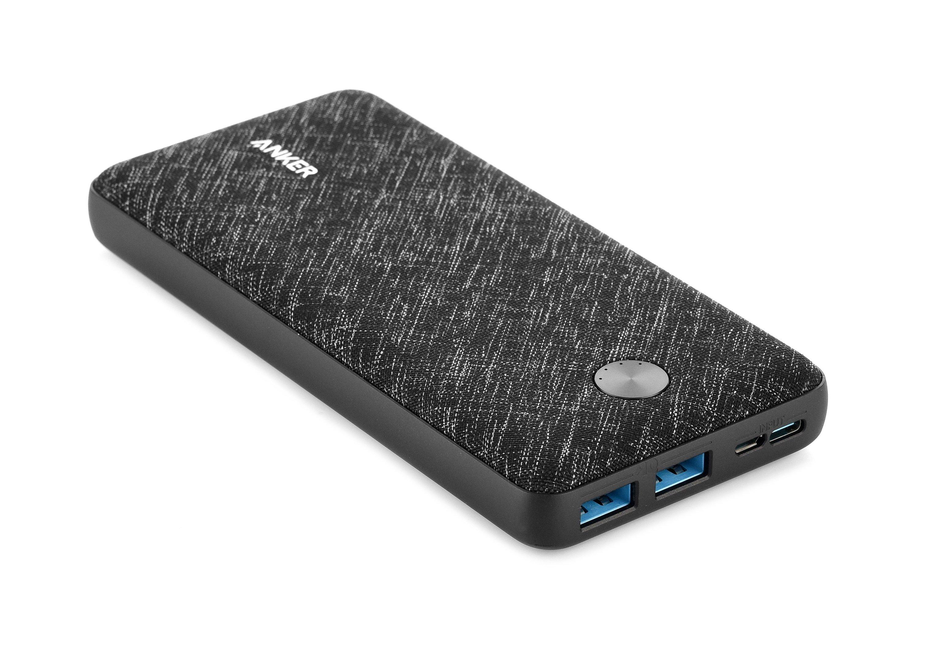 Anker PowerCore Metro Essential 20,000 mAh Powerbank Fabric, Black ...
