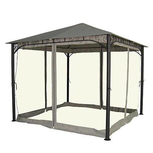 Gazebo Outdoor, 3X3X2.75M Polyester With Pa Coating and Mesh Nettings ...