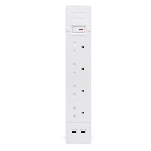 alfanar, Extension Cord, 4 Sockets, 2 USB Ports, 3 Meters price in ...