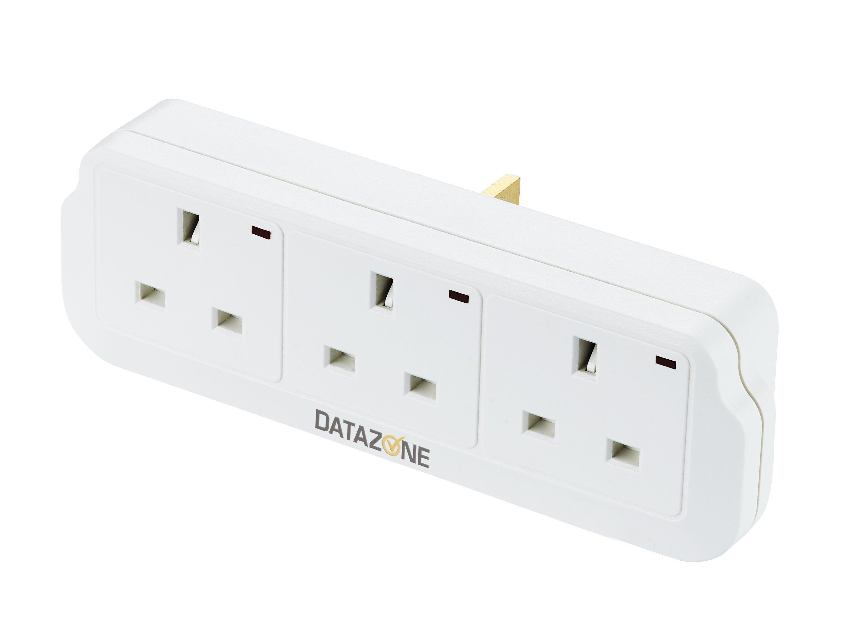 Datazone, Power Adapter, 3 Sockets - eXtra