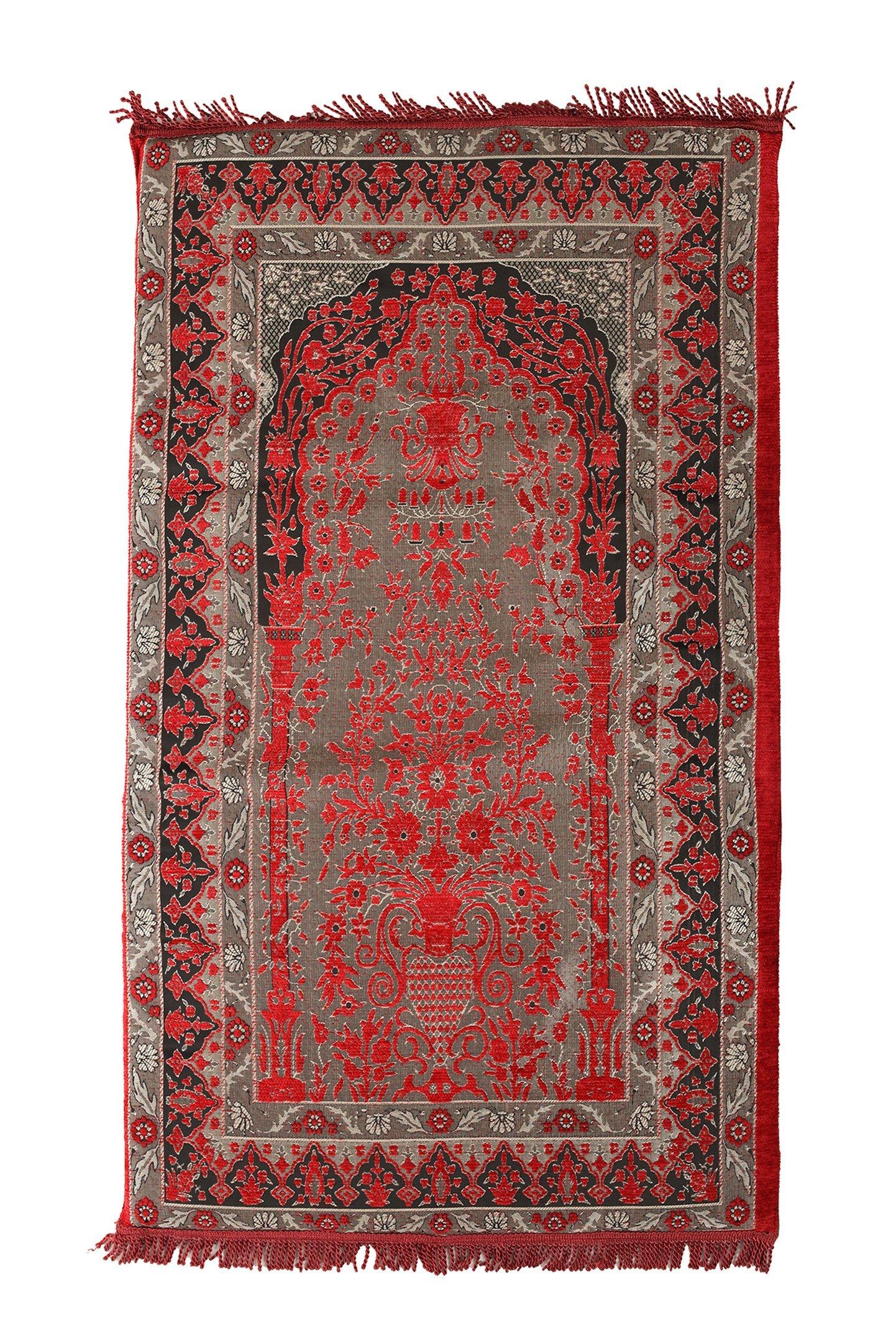 Sundus, Comfortable Prayer Mat 110X65cm, Memory Foam, Red - eXtra Saudi