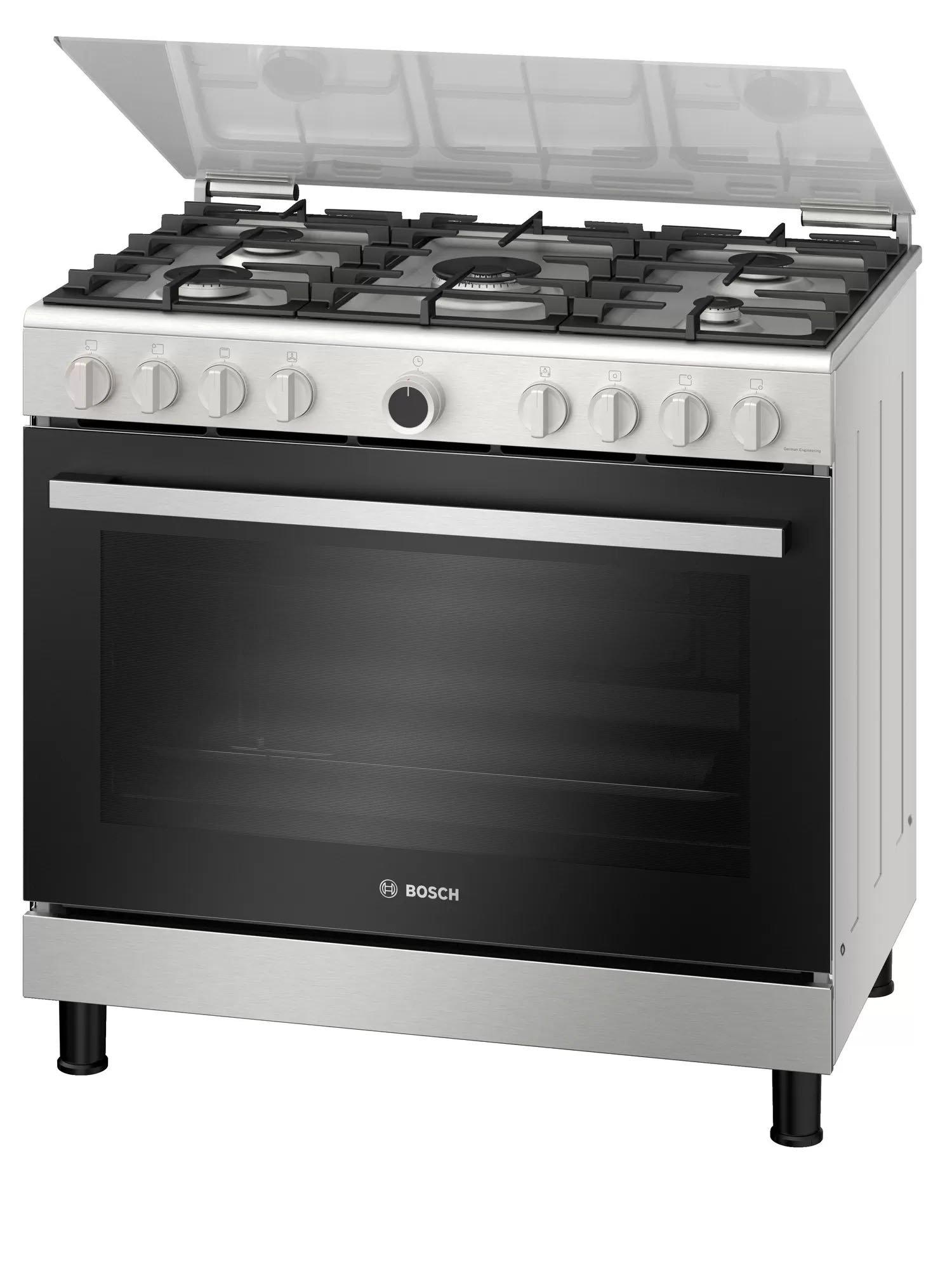 Bosch 90x60cm Gas Cooking Range With Convection Full Safety Stainless ...