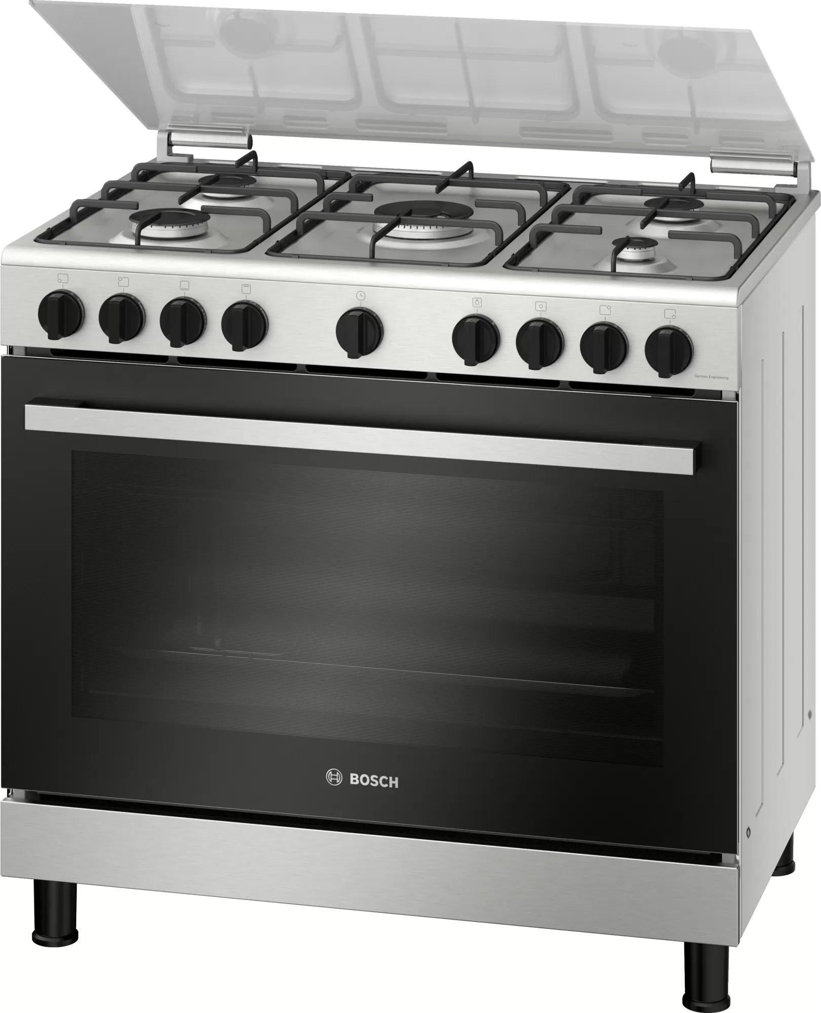 Bosch Serie 2 90x60cm Gas Cooking Range With Rack Grill Full Safety ...