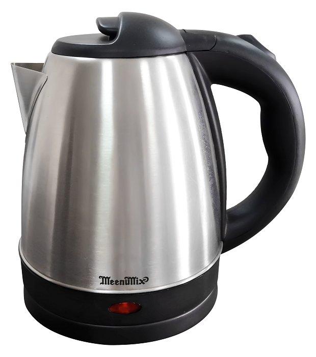 Meenumix 1.8L Electric Jug Kettle Stainless Steel Body 1800W Black ...