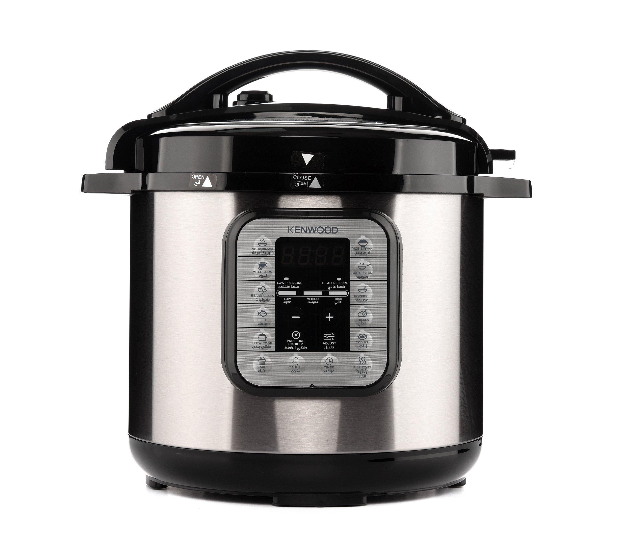 Kenwood 16-In-1 Pressure Cooker, 1000W, 8L Capacity, Silver - eXtra Oman