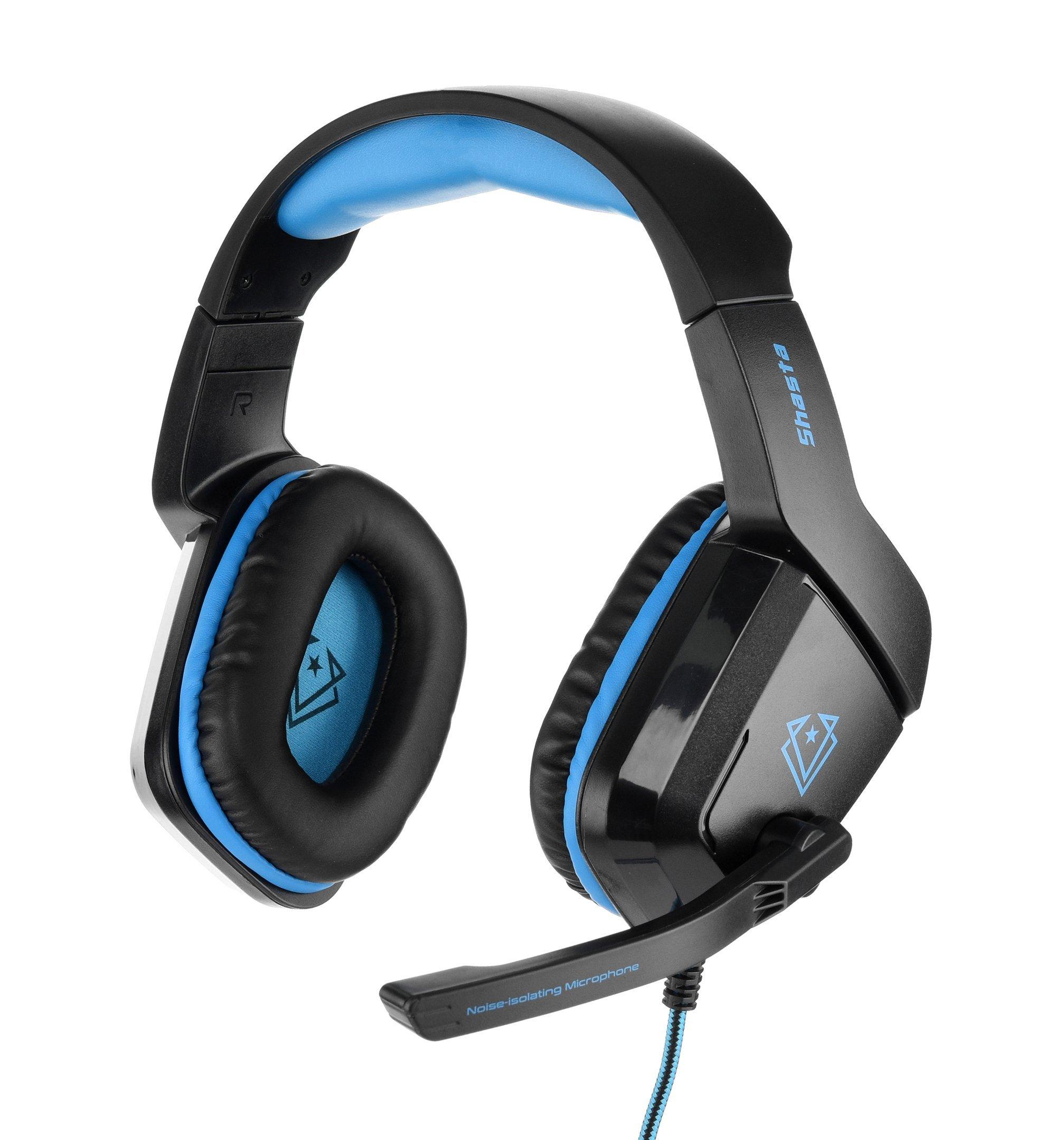 Vertux SHASTA, Over-Ear Wired Gaming PC Headset With Boom Mic, Blue ...