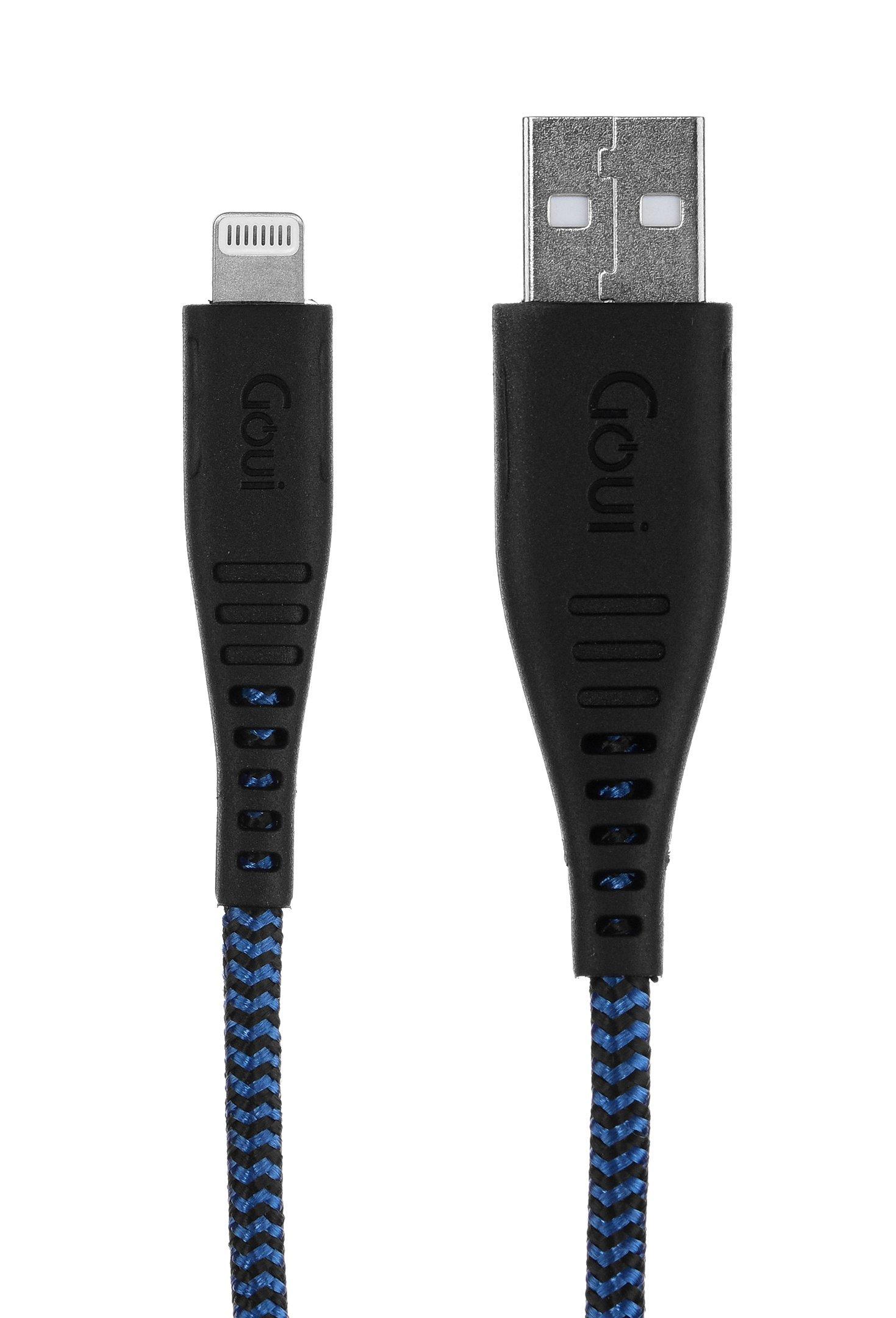 Goui Flex 8 Pin Lightning Cable, 1.5M, Black & Dark Blue - eXtra