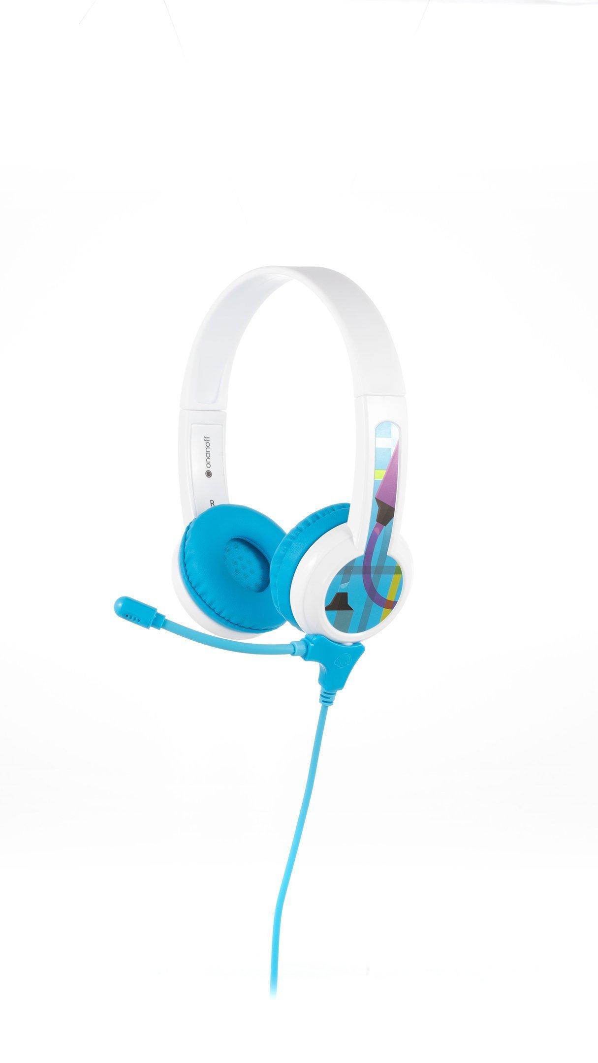 BuddyPhones StudyBuddy Blue Beam Mic and Extra Audio Cable, Blue - eXtra