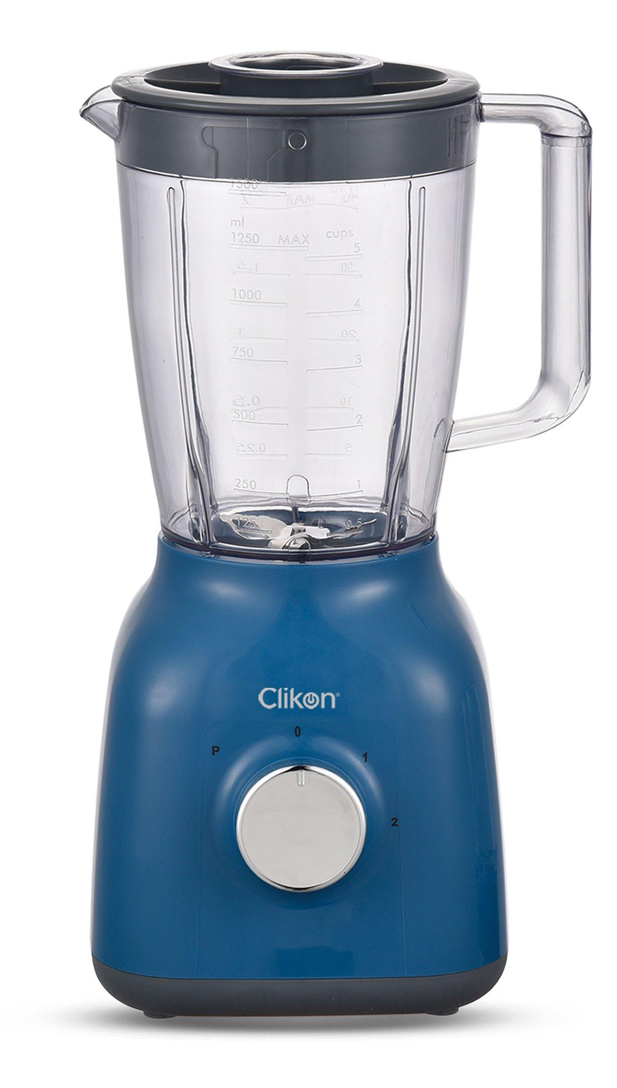 Clikon 1.5L Blender With 1 Mill Plastic Jar 350W Blue - eXtra Bahrain