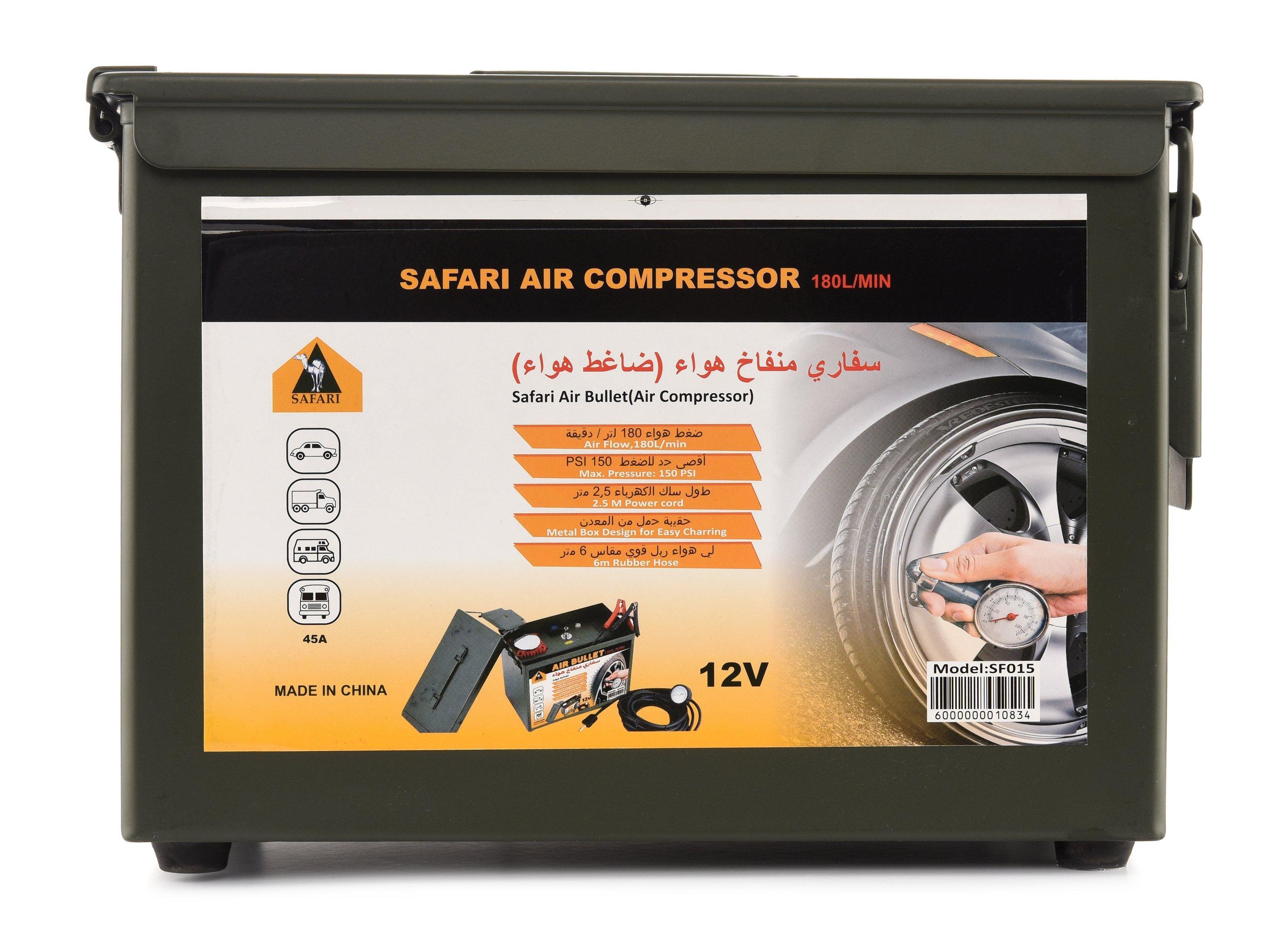 Safari, Air Compressor 180 Liters / Minute, 2.5 Meters Long Power Cord ...