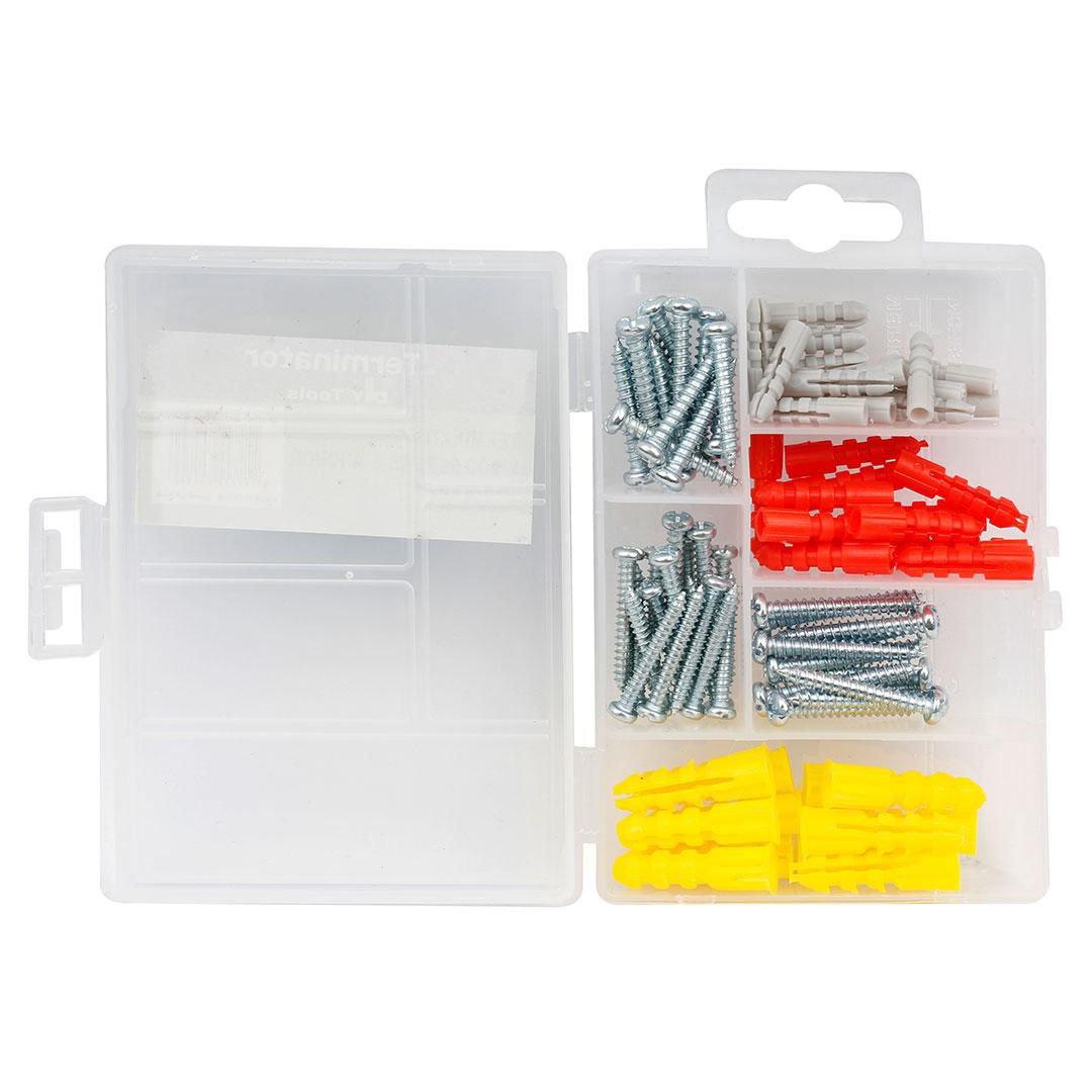 Terminator Wood Screw & Anchor Kit, 82 Pcs - eXtra Oman