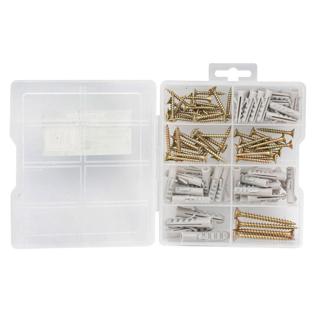 Terminator, Wood Screw & Anchor Kit, 98 Pcs - eXtra Oman