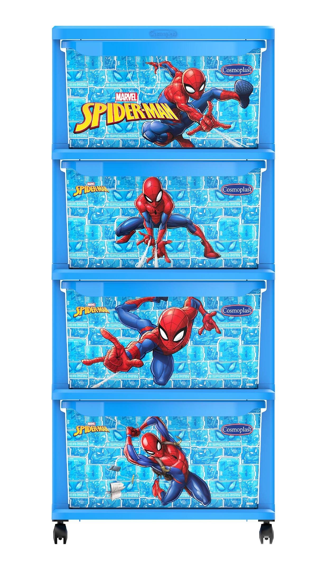 Cosmoplast, Marvel Spider Man Multipurpose Storage Cabinet 4 Drawers ...