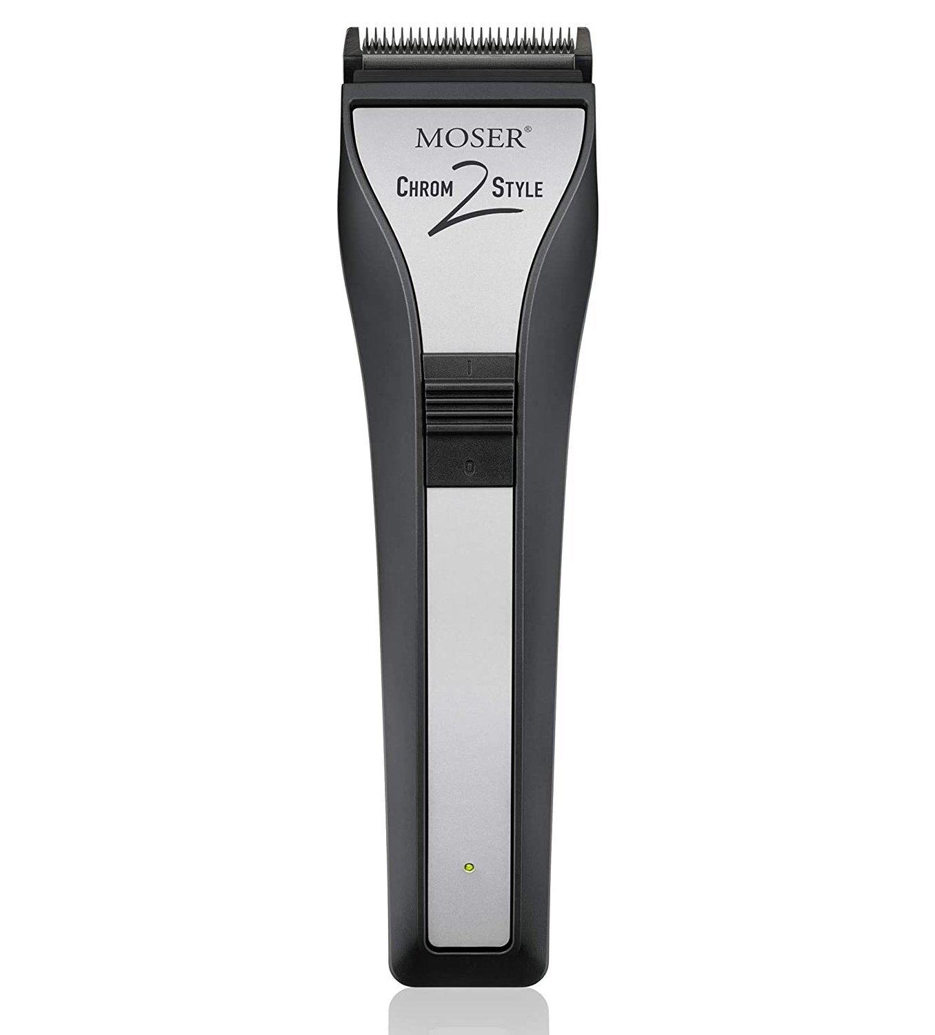 Moser Chrom2Style Cordless Professional Hair Clipper, Silver/Black ...