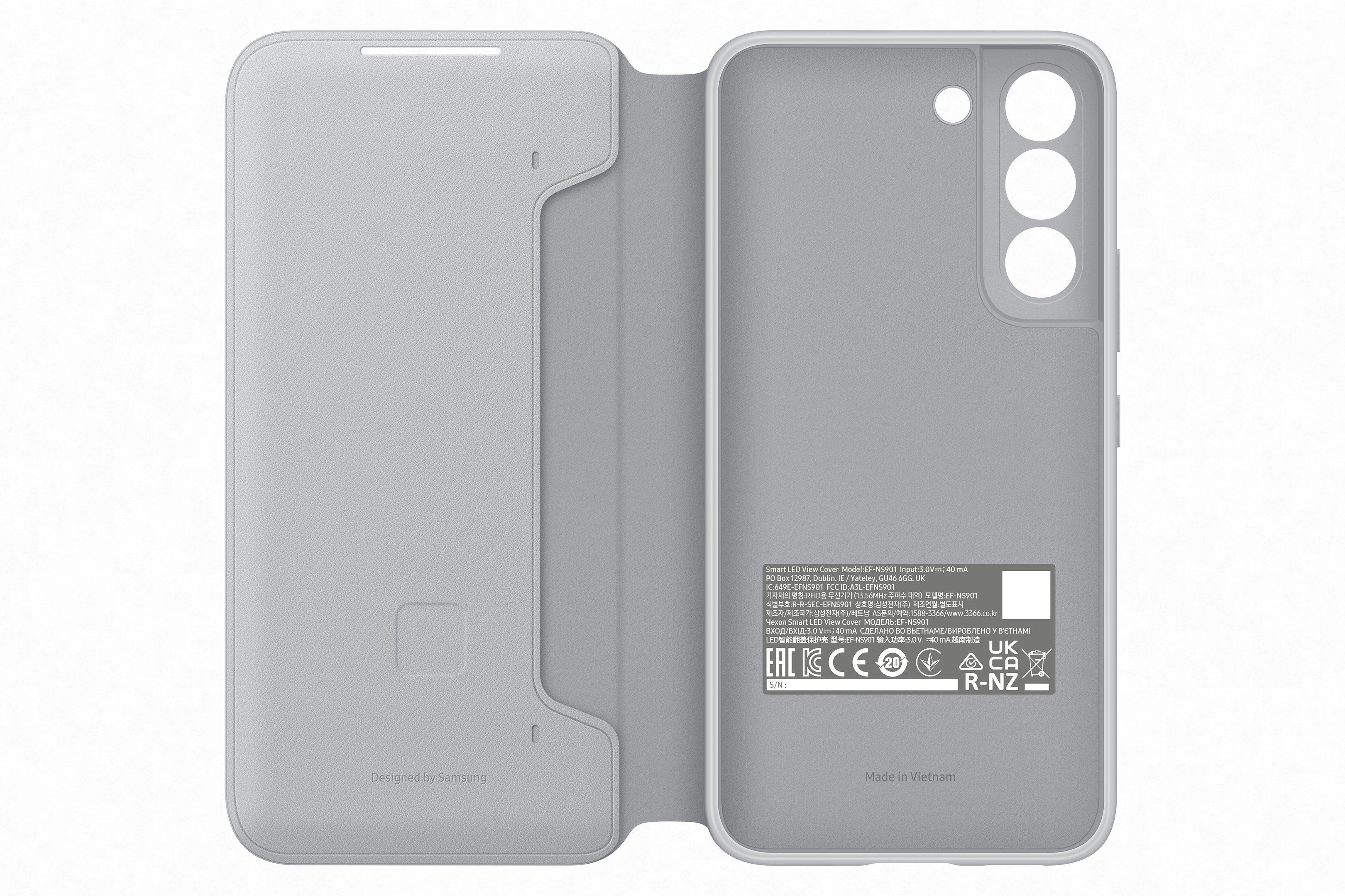 Samsung Galaxy S22 Smart LED View Cover, Grey - eXtra Oman
