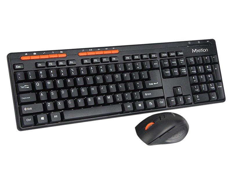 Meetion MT-4100 Combo, Wireless Mouse+Keyboard, Black - eXtra Bahrain