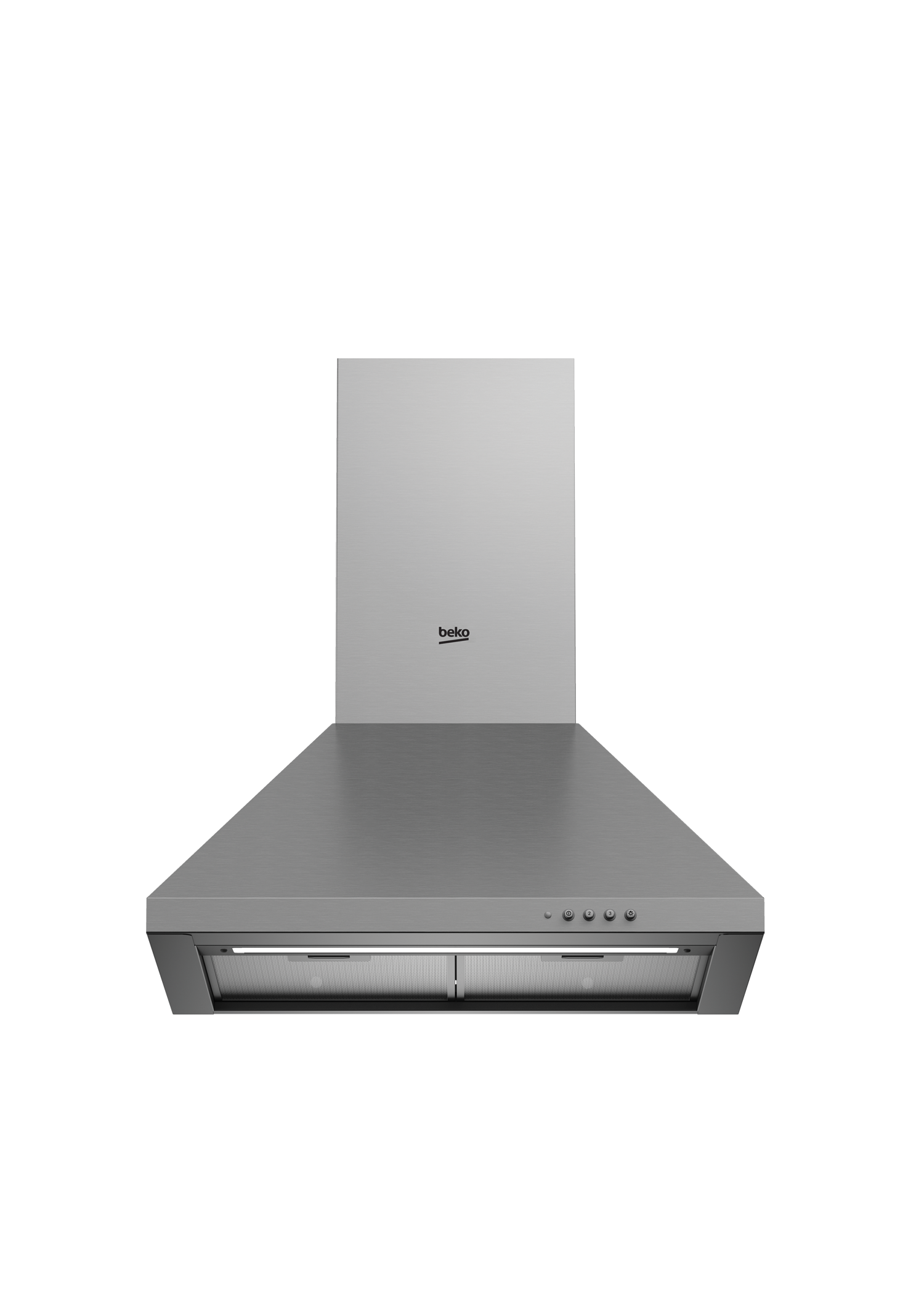 Beko 60cm Wall Mounted Pyramid Cooker Hood, Inox. - eXtra Oman