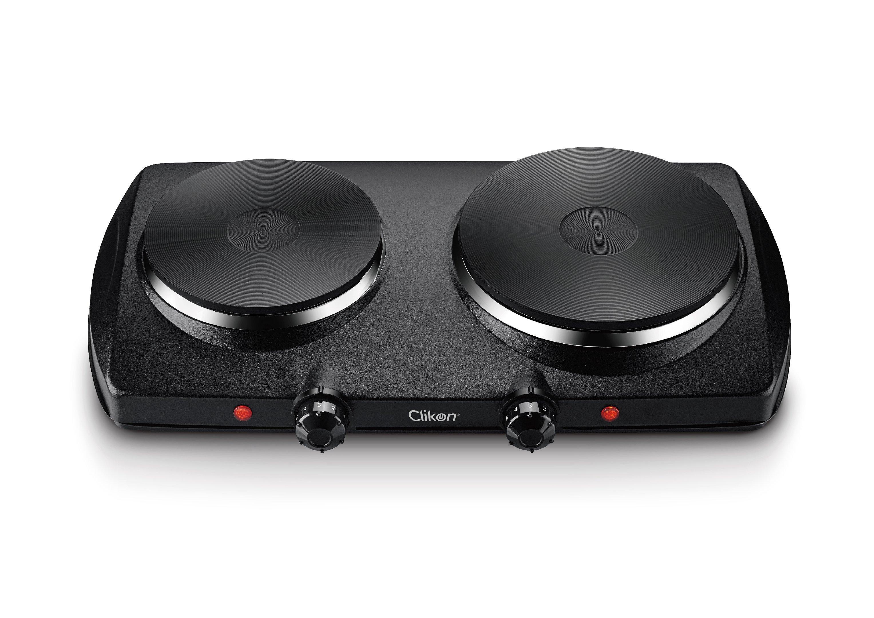 Clikon 2P Double Electric Hot Plate Concealed, 2500W, Black - eXtra Bahrain
