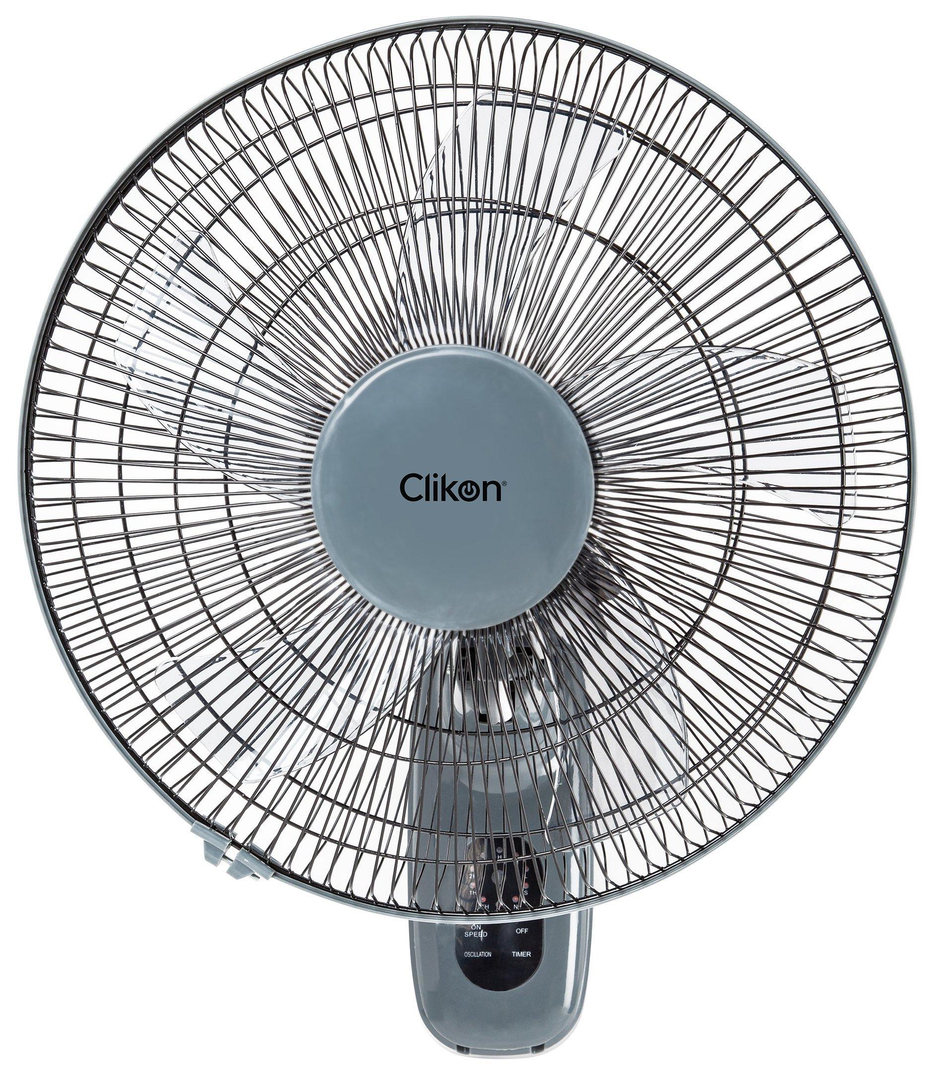 Clikon 16-Inch Electric Wall Fan With Remote Control, 45W, Grey - eXtra ...