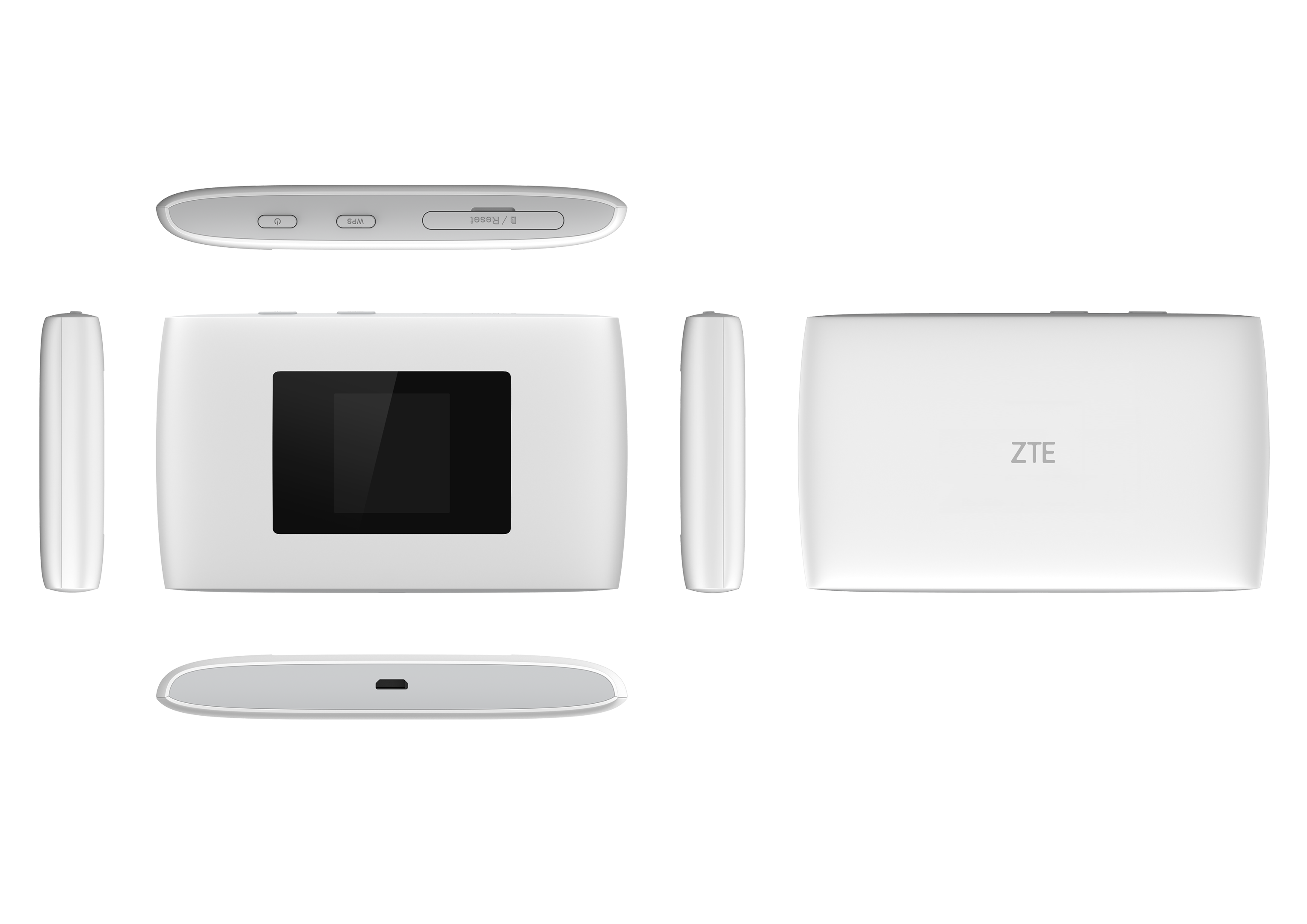 ZTE Portable Router 4G, Coverage Up to 15 meter, Up to 32 users, White ...
