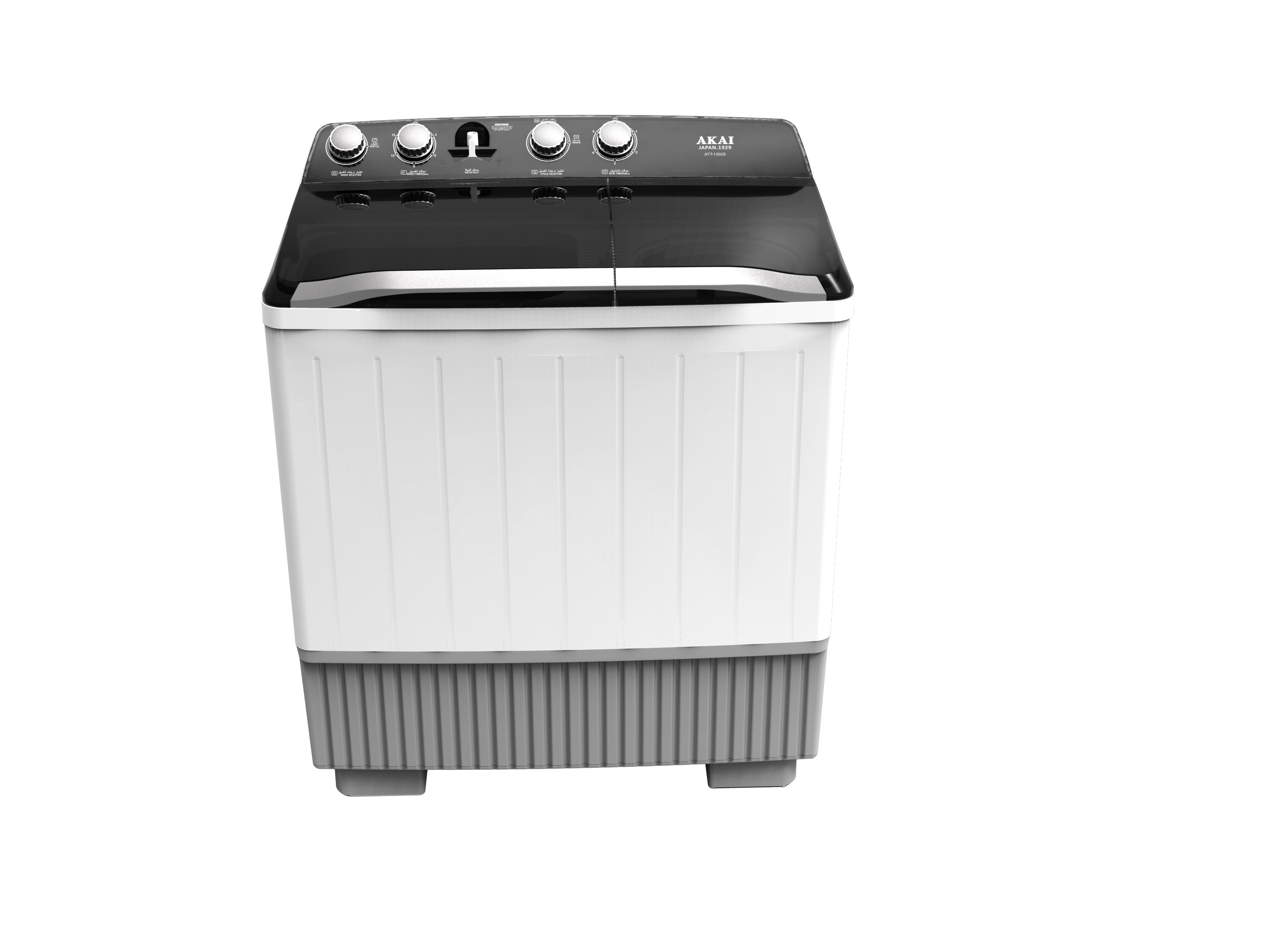 Akai 18kg Twin Tub Washing Machine, Semi Automatic,White. - eXtra Oman