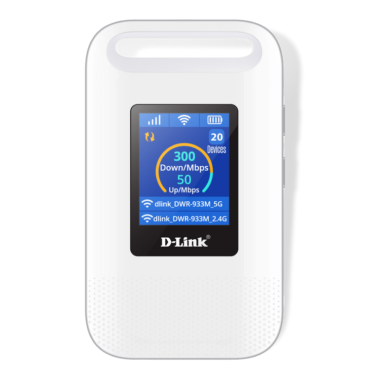 D-Link 4G LTE Mobile Router, Up to 10 Users, Portable, white - eXtra Oman