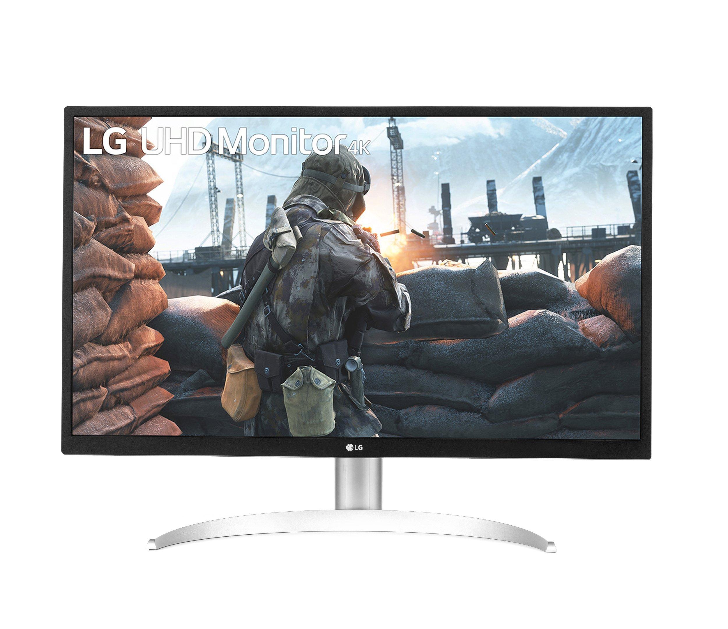 LG 27 inch 4K UHD Flat Monitor, White - eXtra