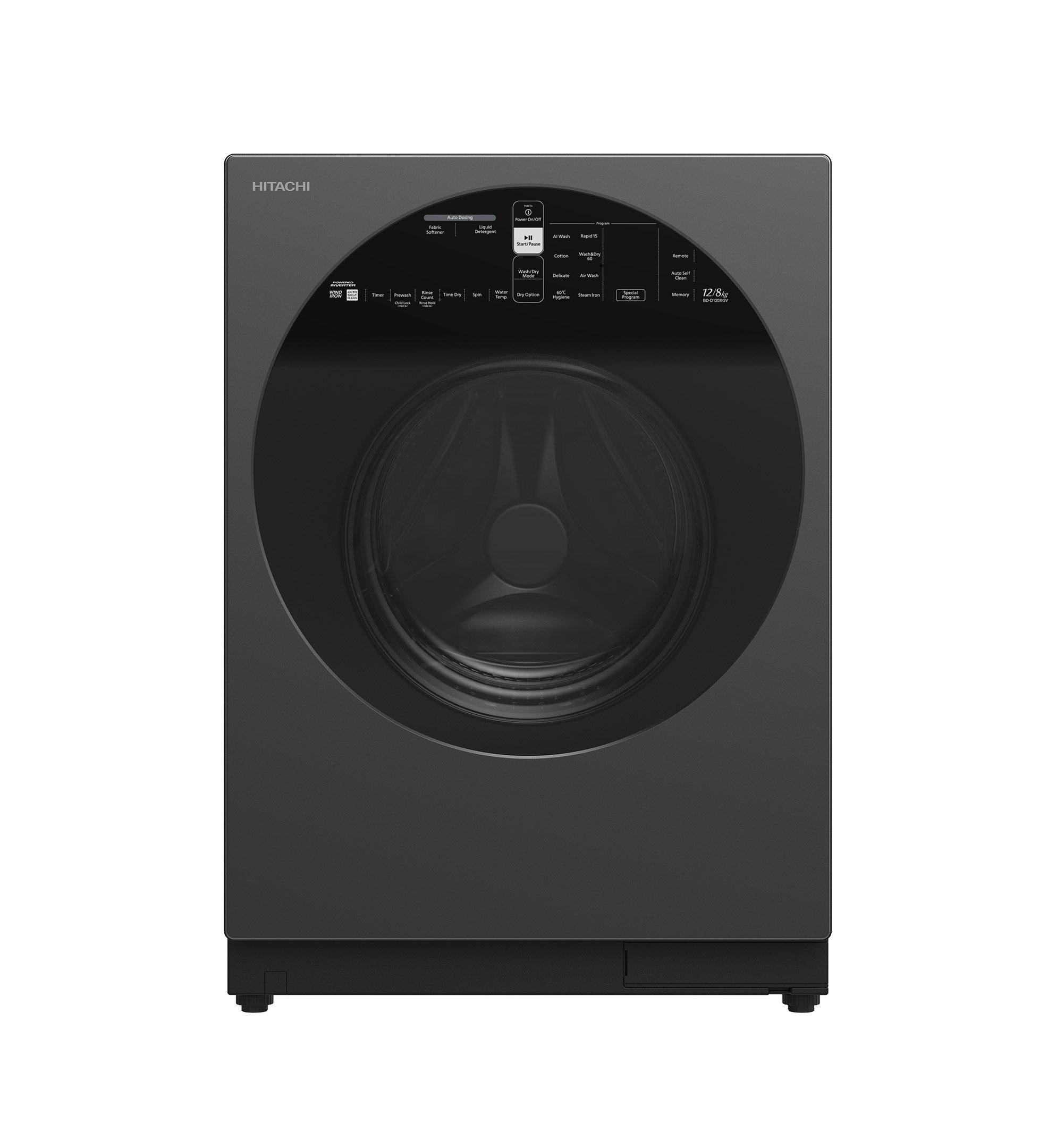 Hitachi 12kg/8kg Front load Washer&Dryer,14 Programs, Gray. - eXtra Oman