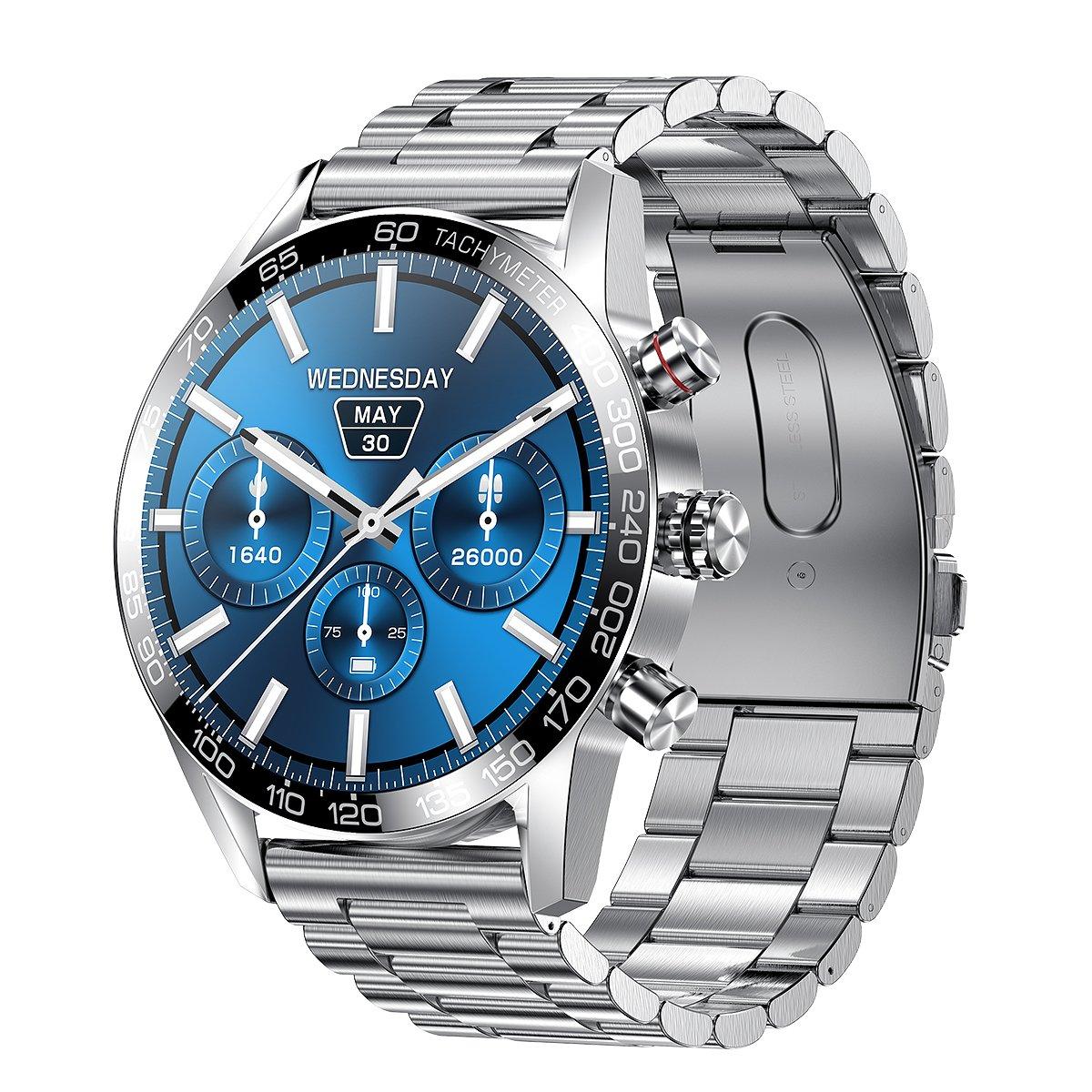 Xcell Elite 1 Smart Watch, 1.32 Inch, Silver Steel - eXtra Oman