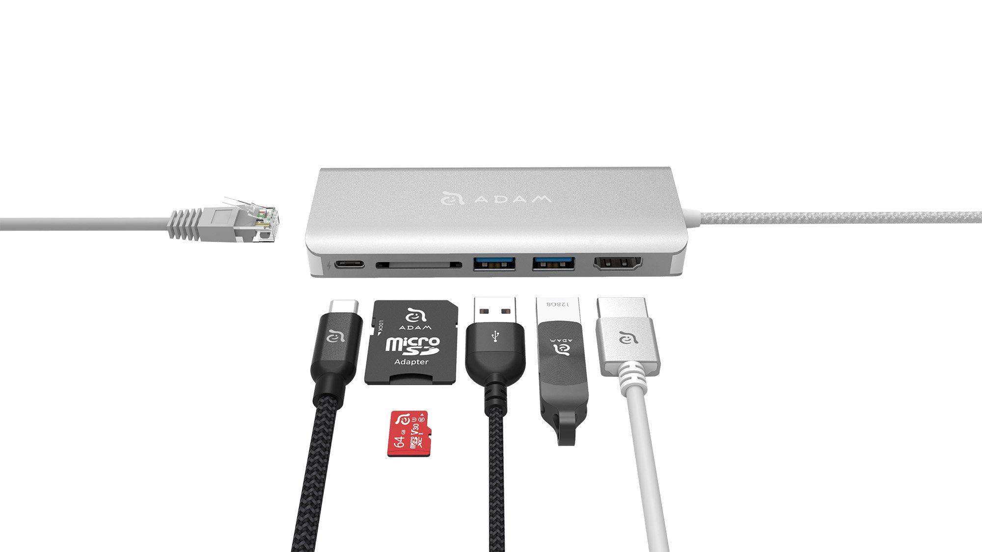 Adam Elements CASA HUB A01 6in1 USB-C3.1 Multi-Function Hub Silver ...
