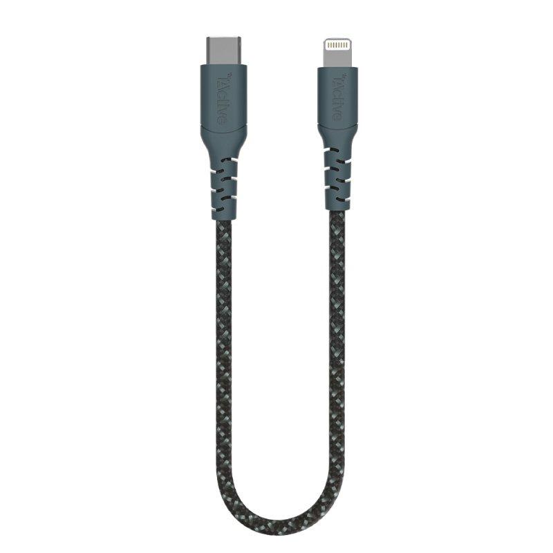 Active Type C to lightning 20CM Braided cable, Black - eXtra