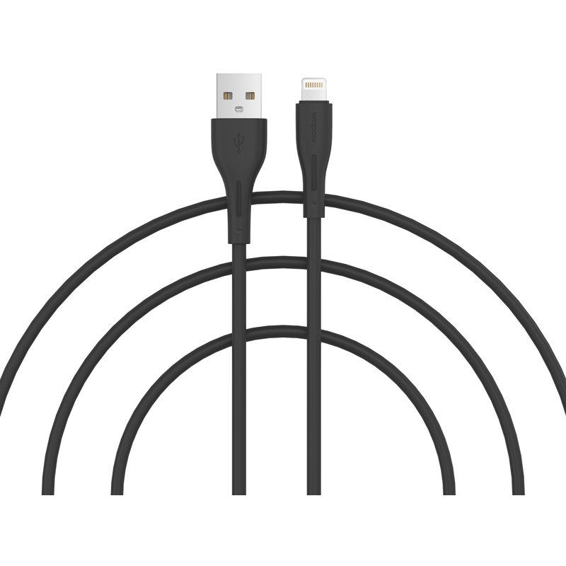 Wopow Lightning Cable 1.2M, Black - eXtra